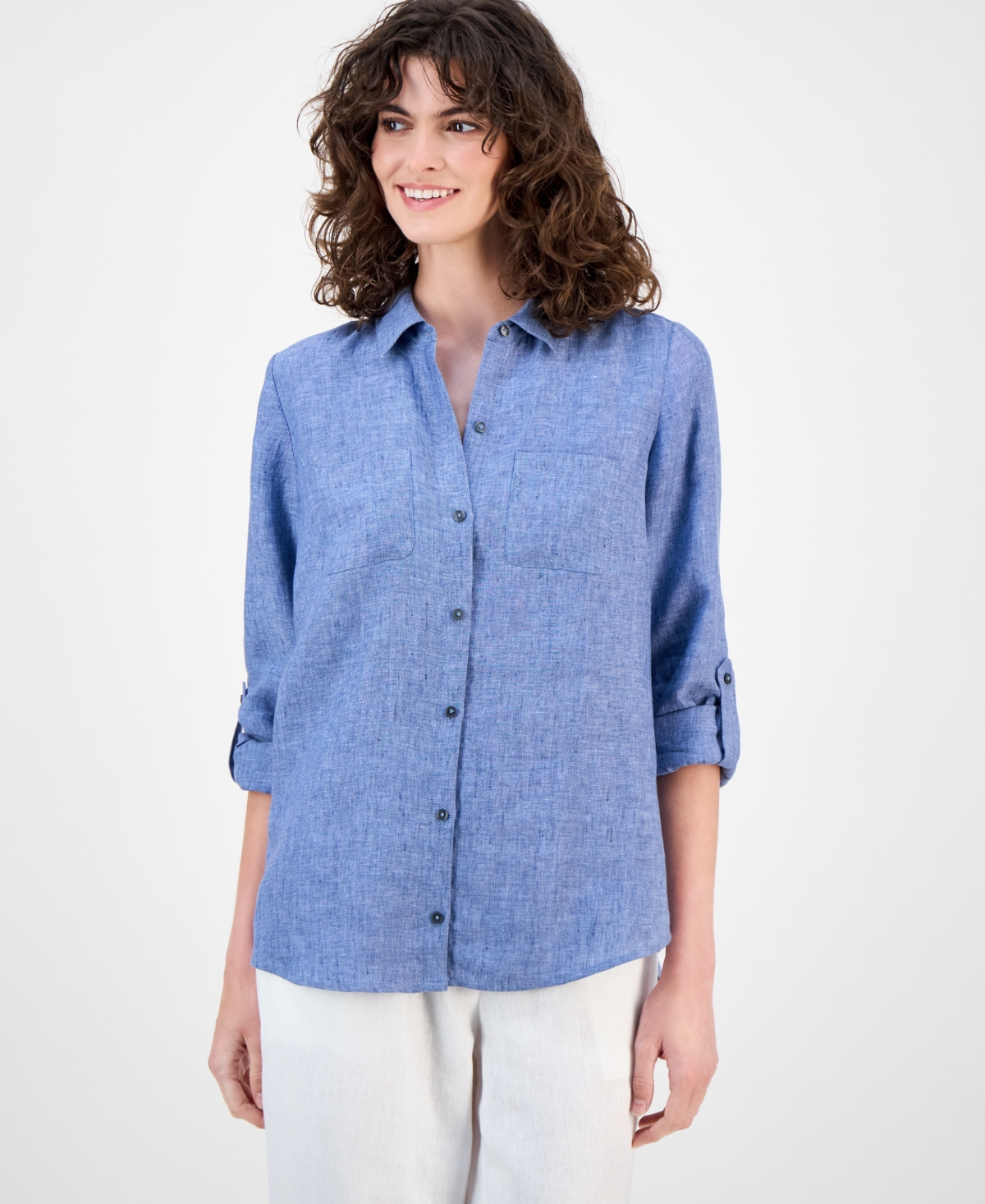 Click here for Charter Club Womens 100 Linen Shirt  Created for M... prices
