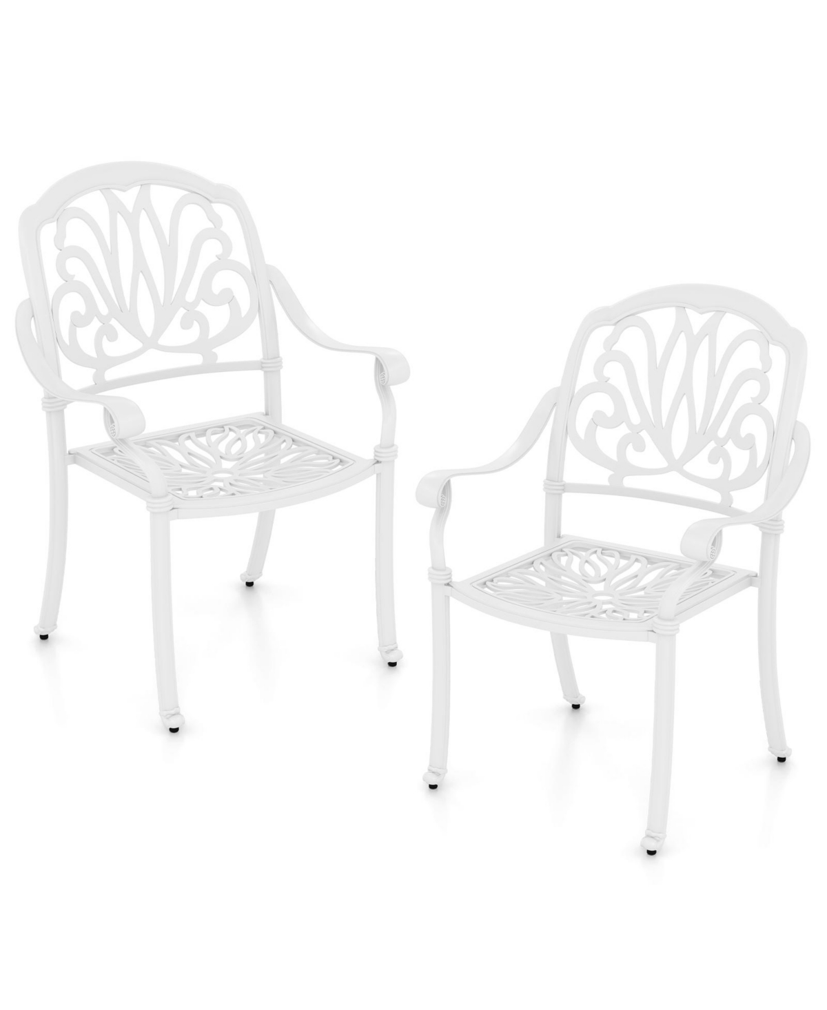 Click here for Gymax Set Of 2 Patio Cast Aluminum Dining Chairs A... prices