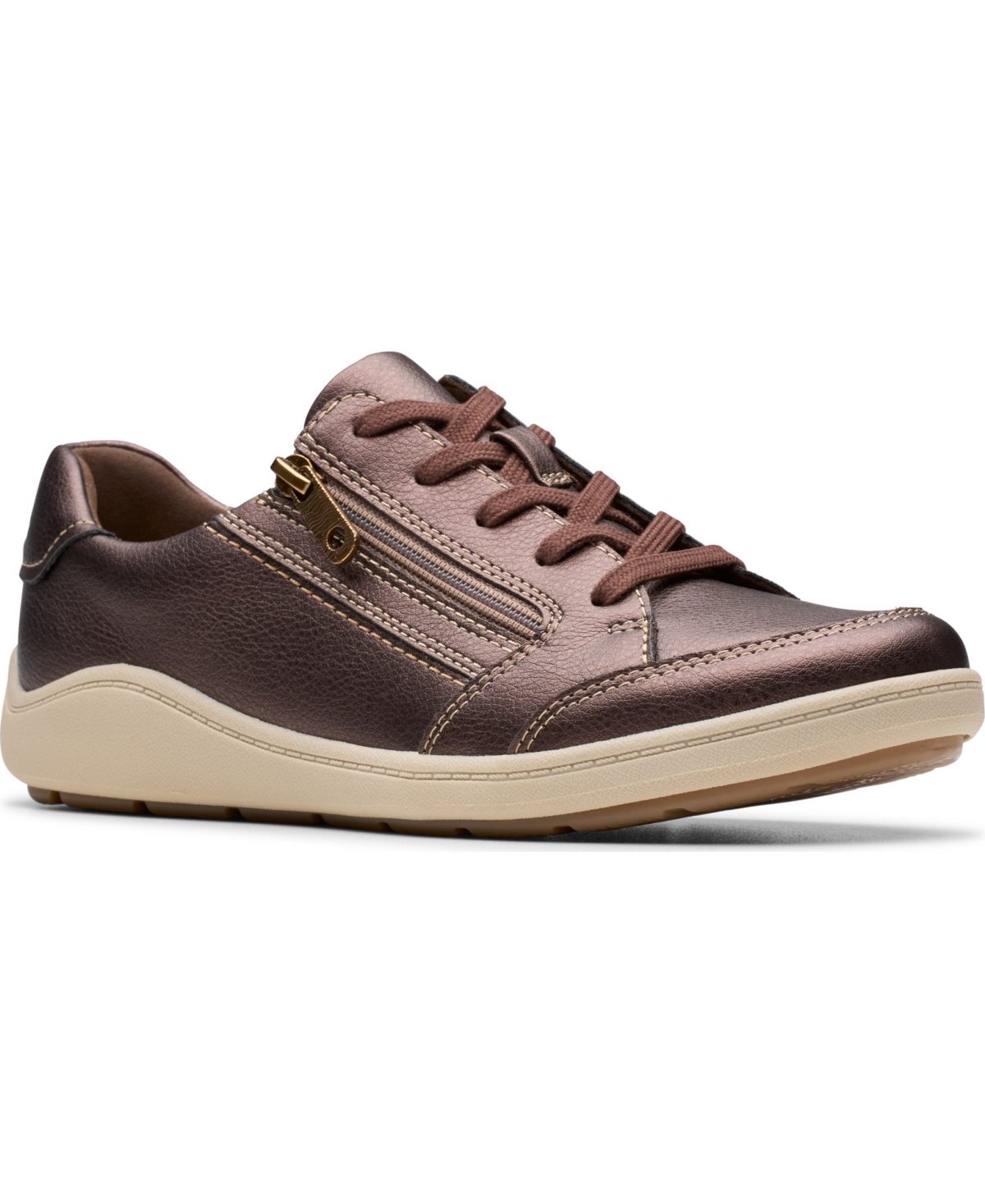 Click here for Clarks Womens Bryianne Bayla Round Toe Sneakers -... prices