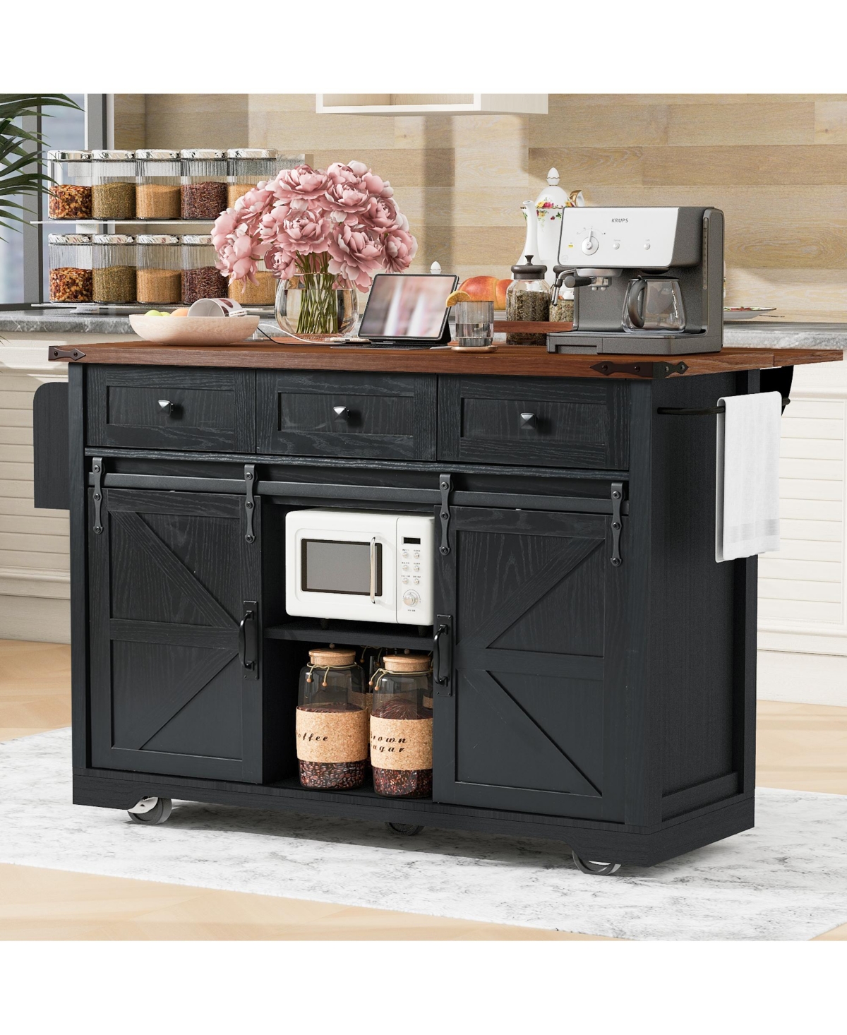 Click here for Casainc 53.7" Rolling Kitchen Cart with Barn... prices