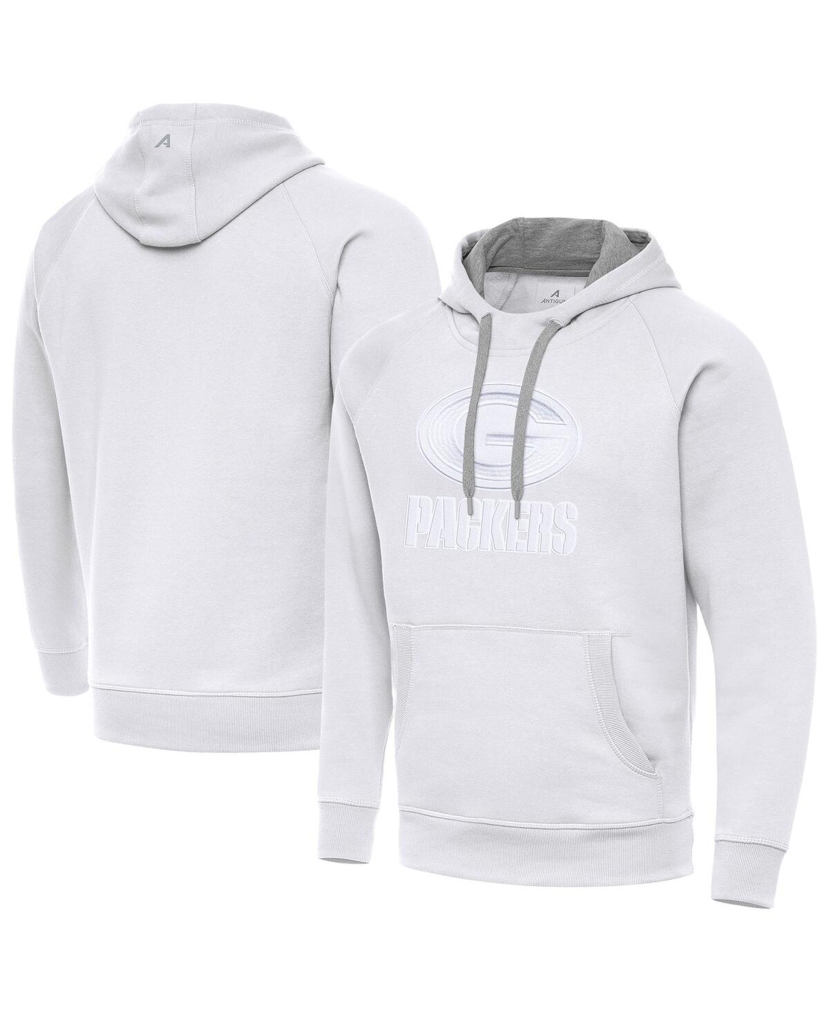 Click here for Antigua Mens White Green Bay Packers Victory Pullo... prices