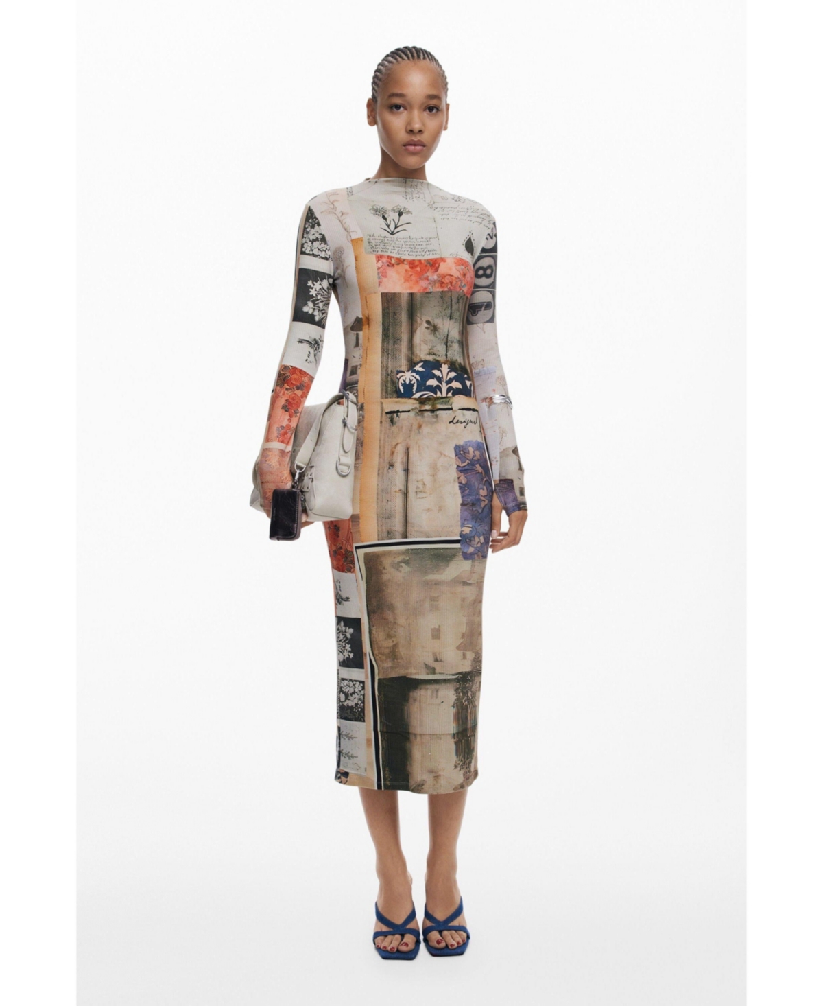 Click here for Desigual Womens Collage fitted dress - Multi prices