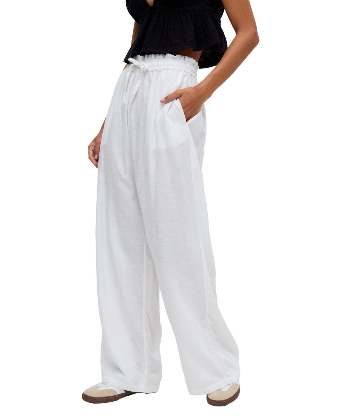 Click here for Raffya Womens Paulina Wide Leg Trouser - White prices
