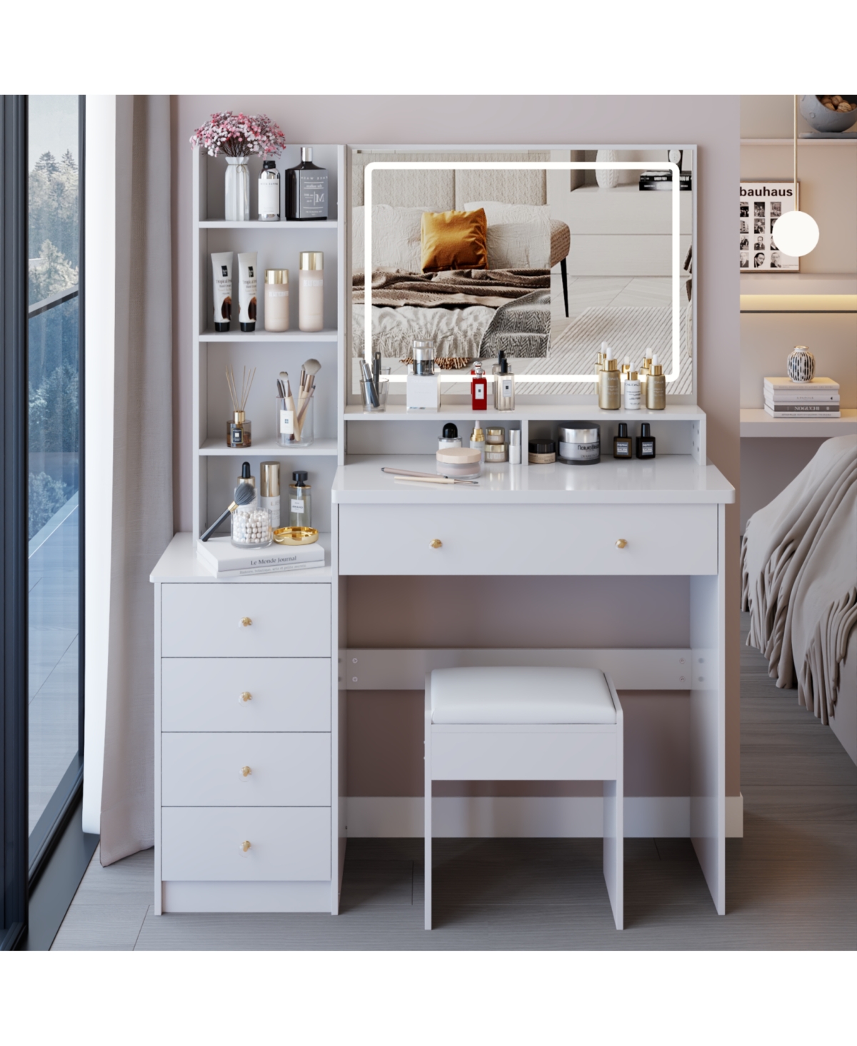 Click here for Streamdale Furniture 41" Led Mirror Vanity Ta... prices