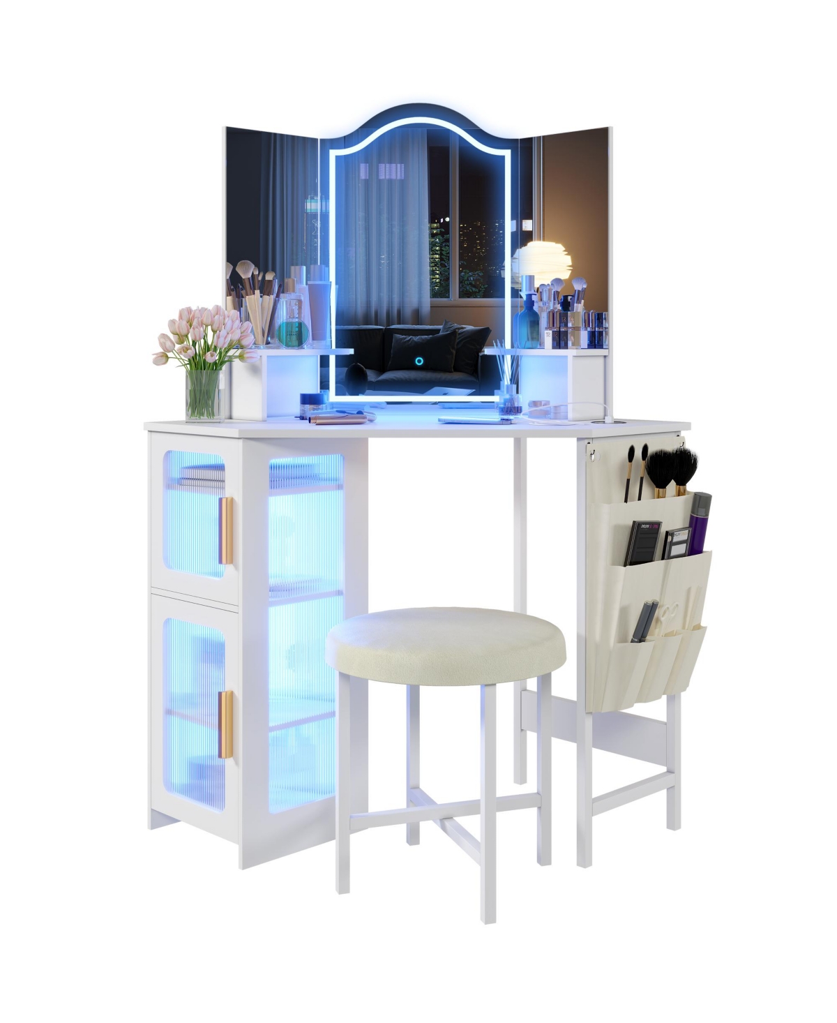 Click here for Vlsrka Vanity Makeup Desk with Mirror and Lights -... prices