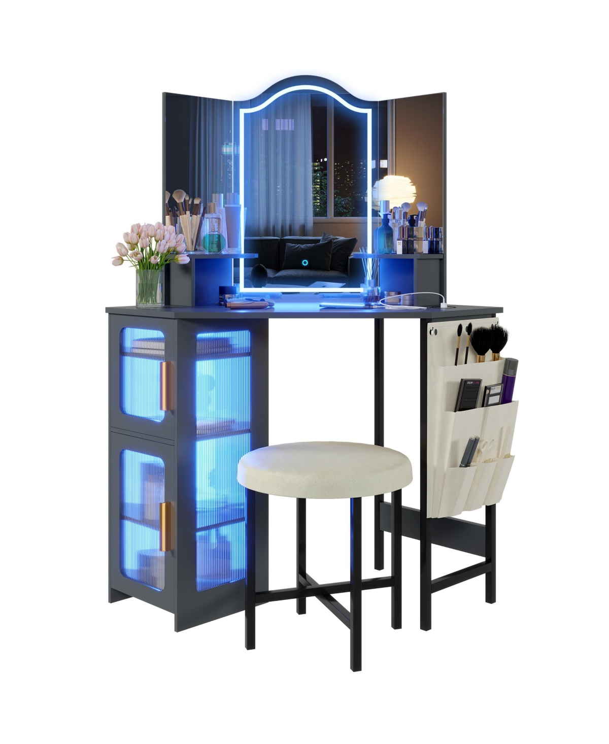 Click here for Vlsrka Vanity Makeup Desk with Mirror and Lights -... prices