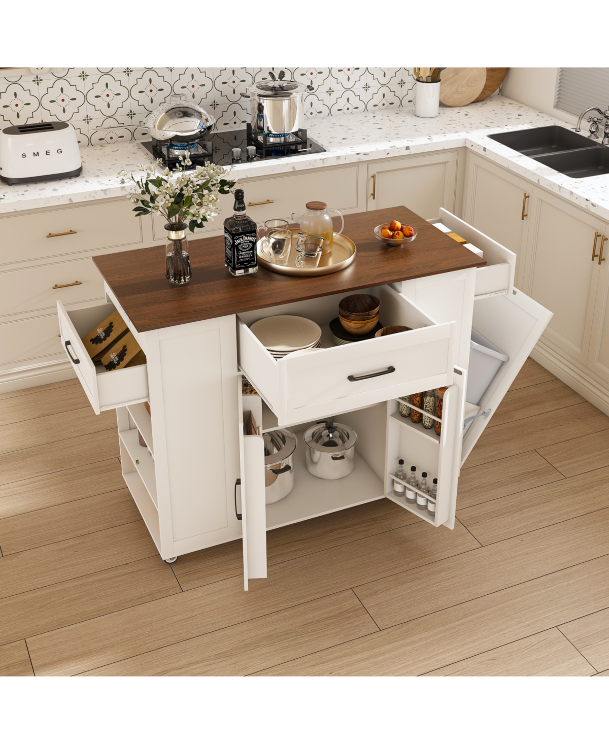 Click here for Streamdale Furniture 46" Kitchen Island on Wh... prices