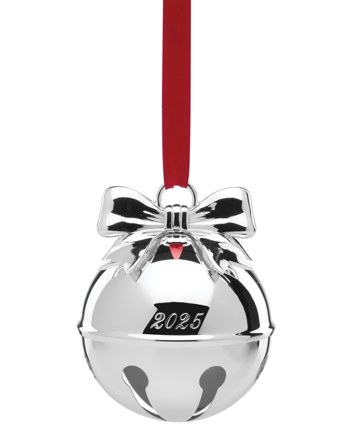 Click here for Lenox 2025 Jingle Bell Silverplate Ornament - Meta... prices