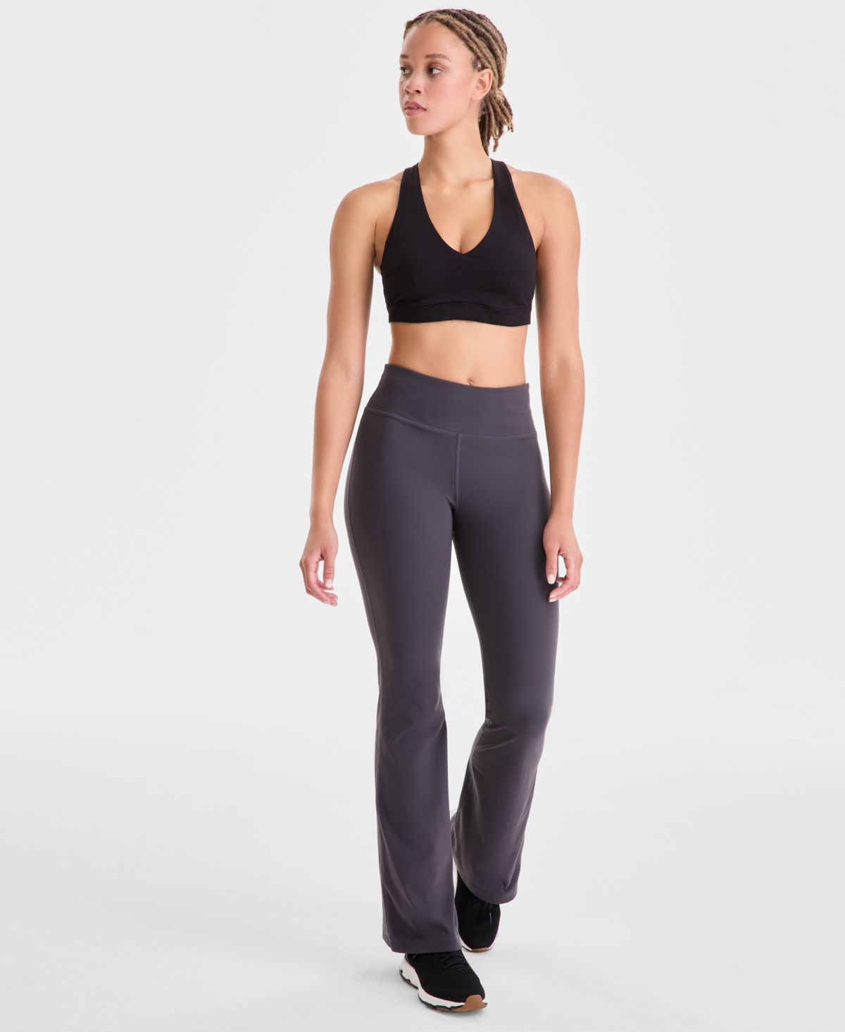 Click here for Id Ideology Womens Studio High Rise Flare Leggings... prices