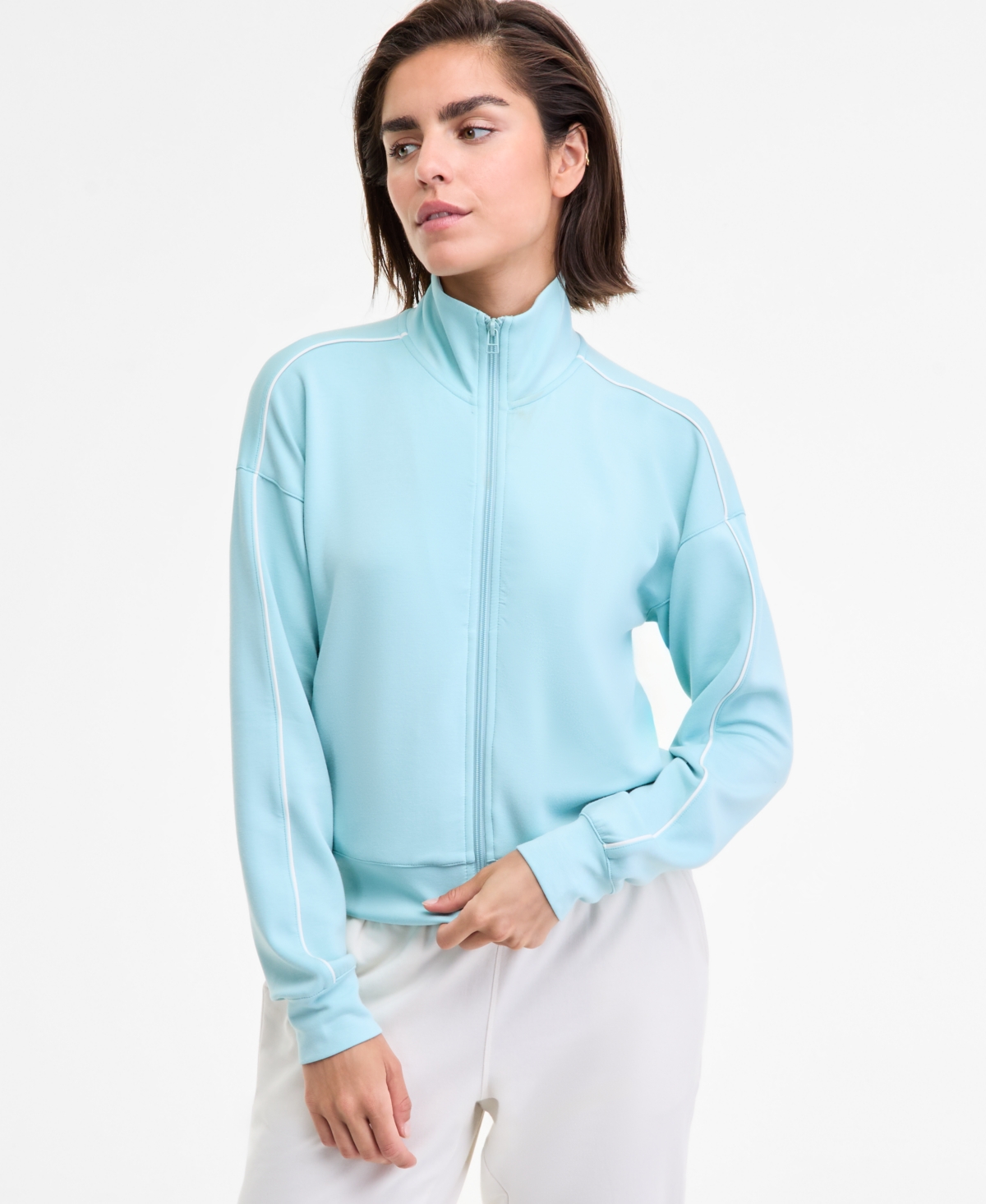 Click here for Id Ideology Womens Relaxed Butter Soft Funnel-Neck... prices