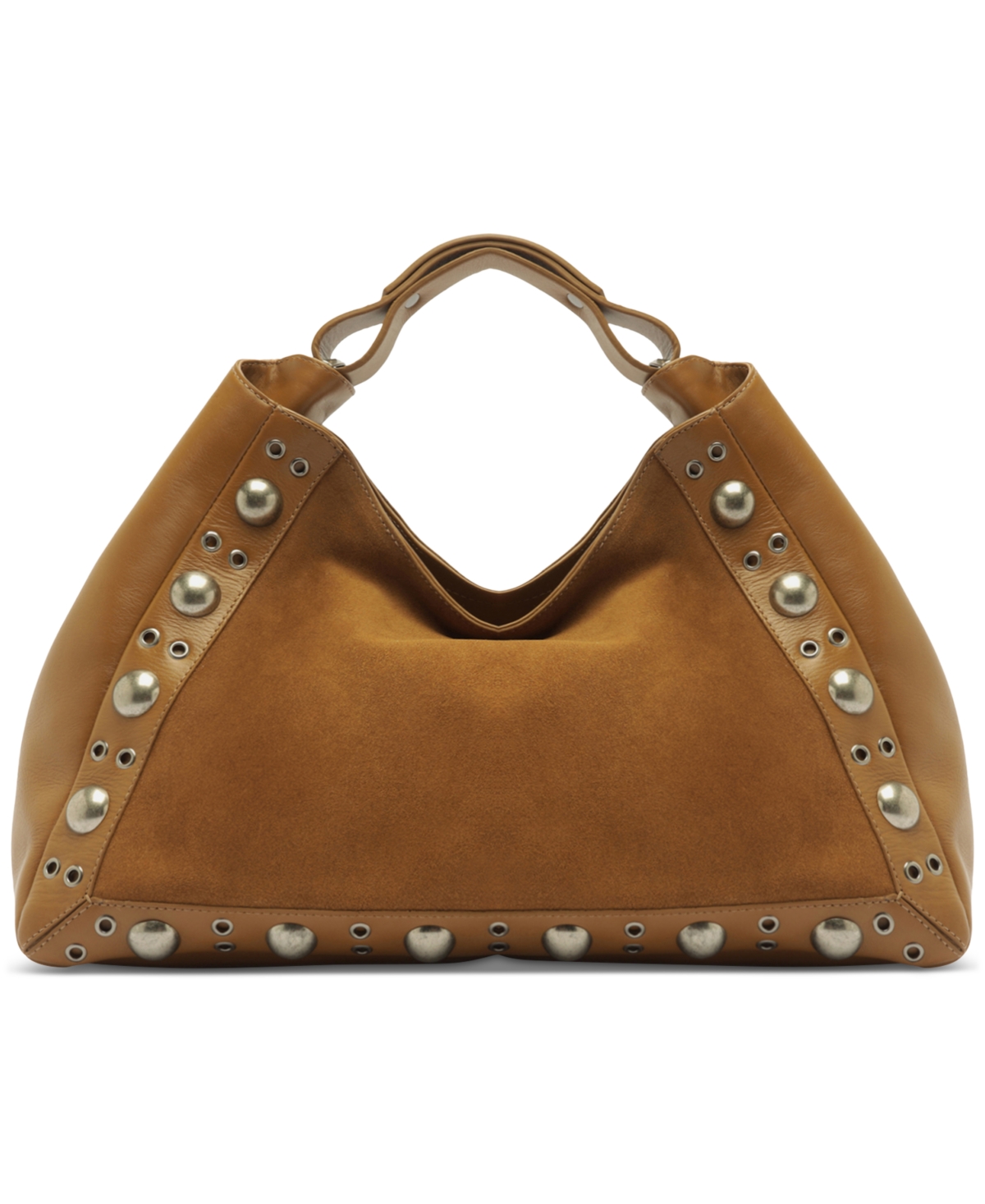 Click here for Arezzo Owen Medium Suede Tote - Warm Caramel prices