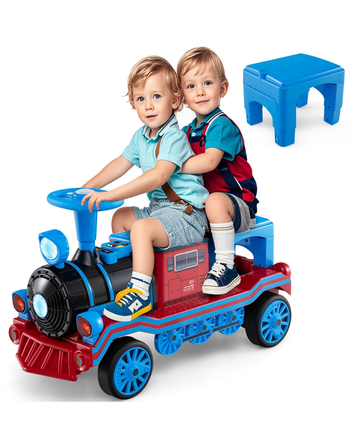 Click here for Gymax 12V 2-Seater Ride on Toy w/ Train Whistle Le... prices