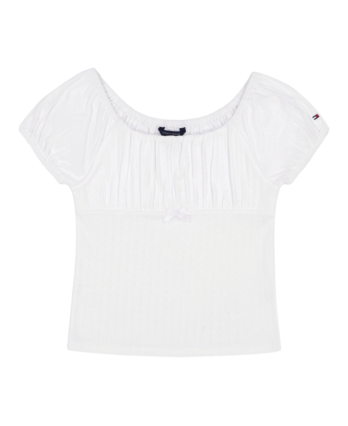 Click here for Tommy Hilfiger Big Girls Pointelle Puff Sleeve Top... prices