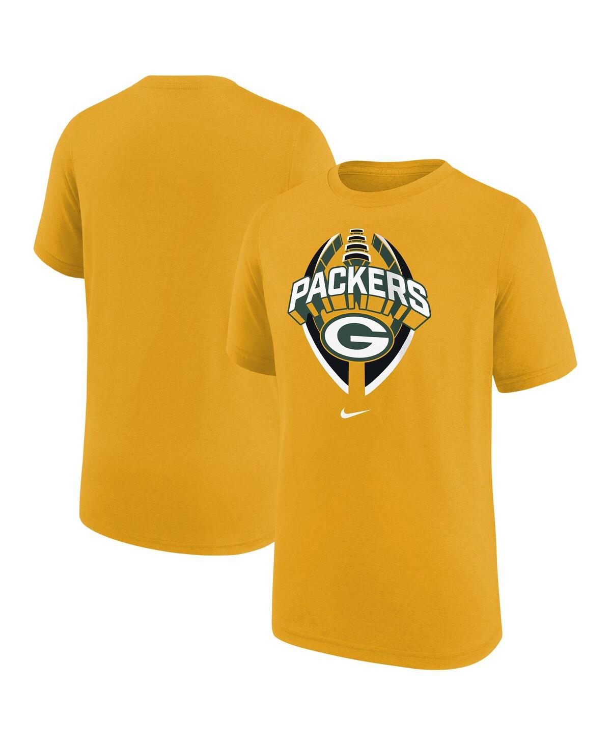 Click here for Nike Big Boys and Girls Gold Green Bay Packers Ico... prices
