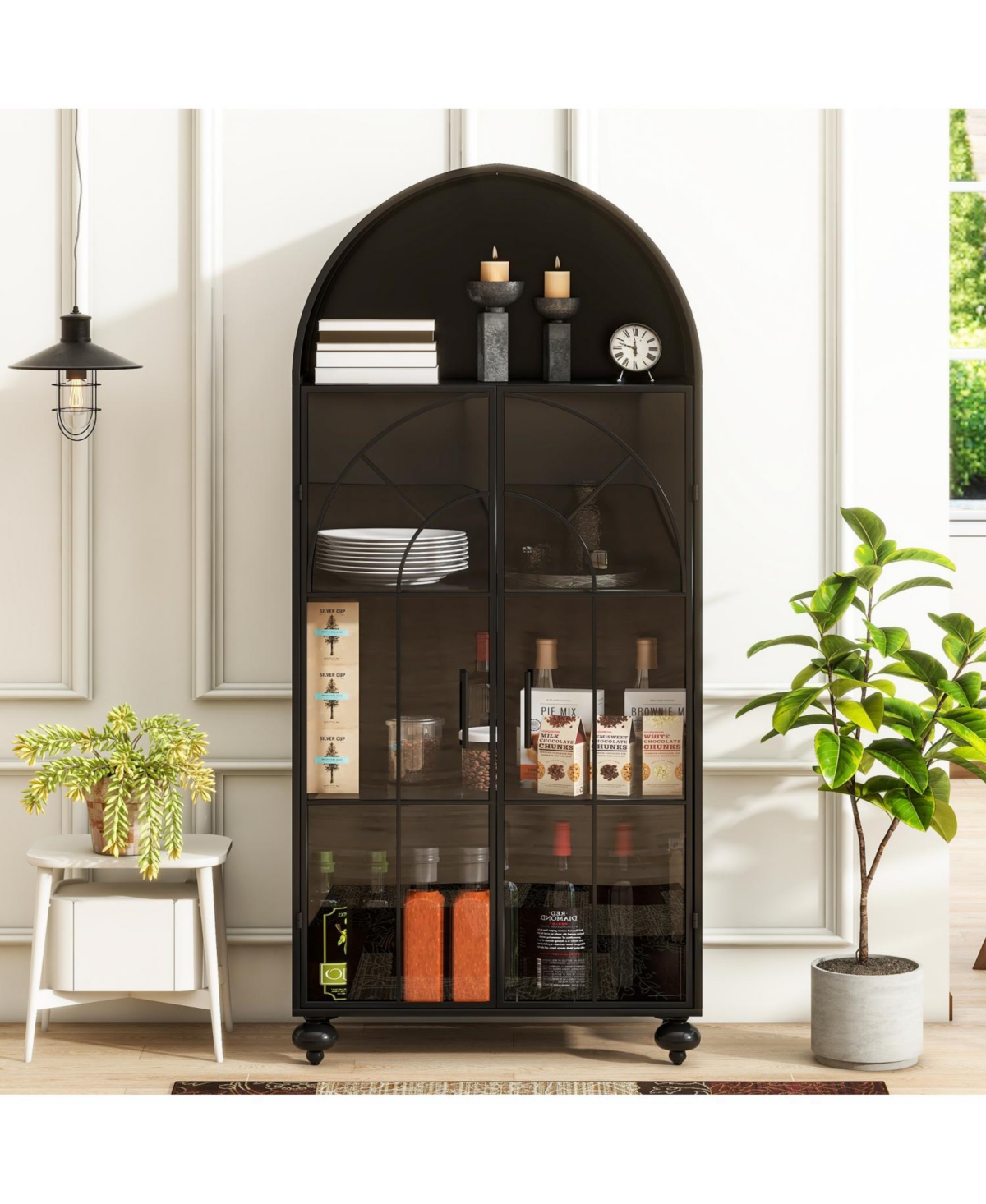 Click here for Streamdale Furniture Arched Glass Door Cabinet - F... prices