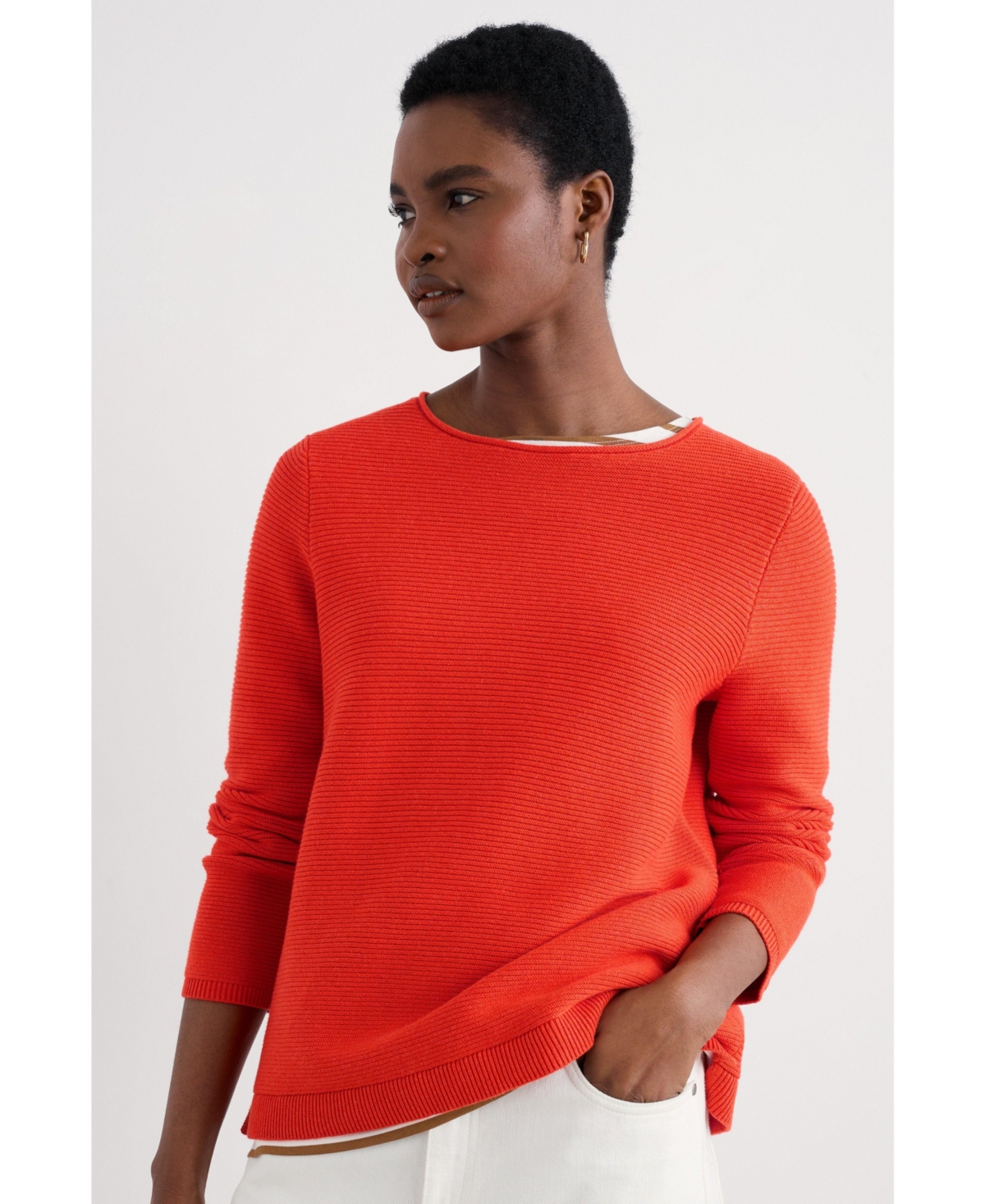 Seasalt Cornwall Womens Makers Sweater - Mandarin