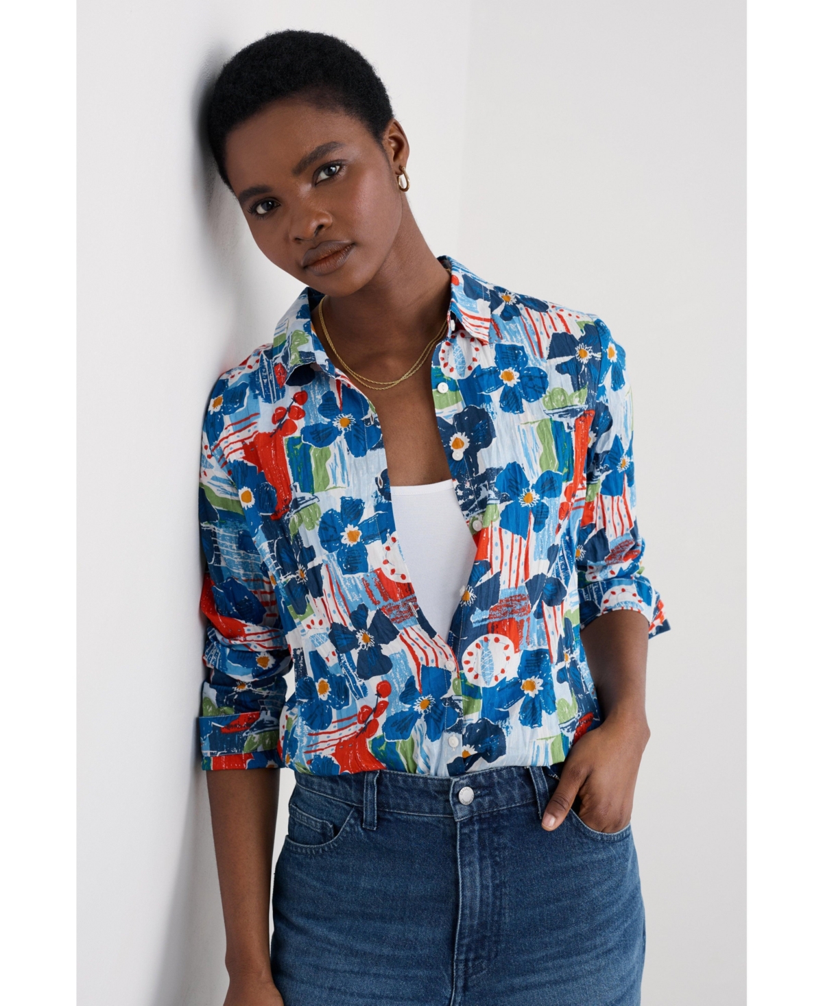 Seasalt Cornwall Womens Larissa Shirt - Table sketch chalk