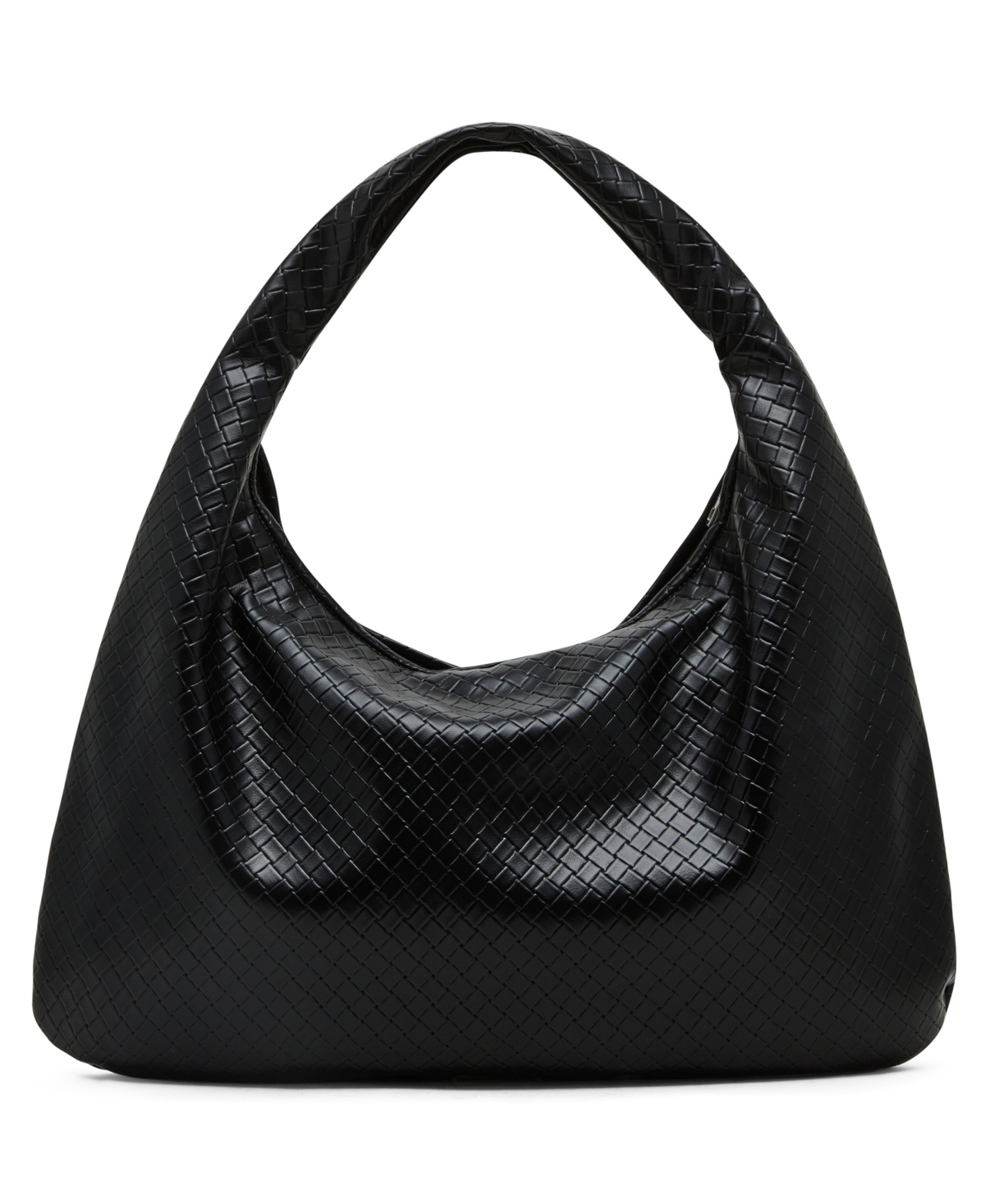 Click here for Madden Girl Jesinia Woven Zipper Hobo Bag - Black prices