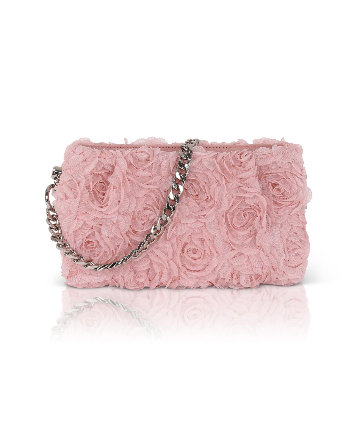 Click here for Womans Anya Roses Shoulder Clutch - Dusty pink prices