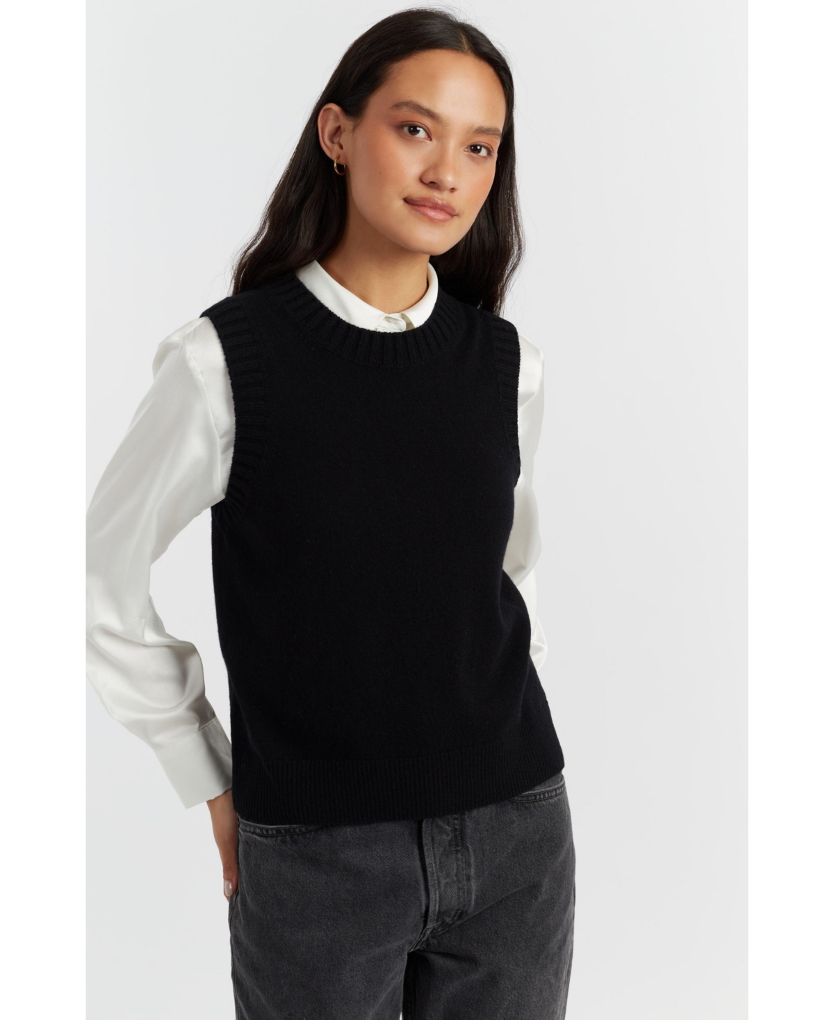 Click here for Chinti & Parker Womens Wool Cashmere Tank - Black prices