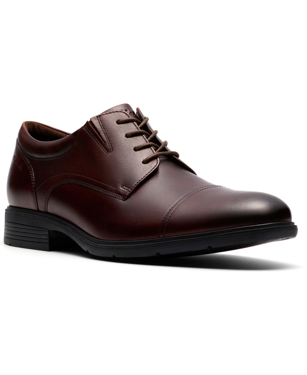 Click here for Clarks Mens Steadwell Cap Dress Shoe - Mahogany Le... prices