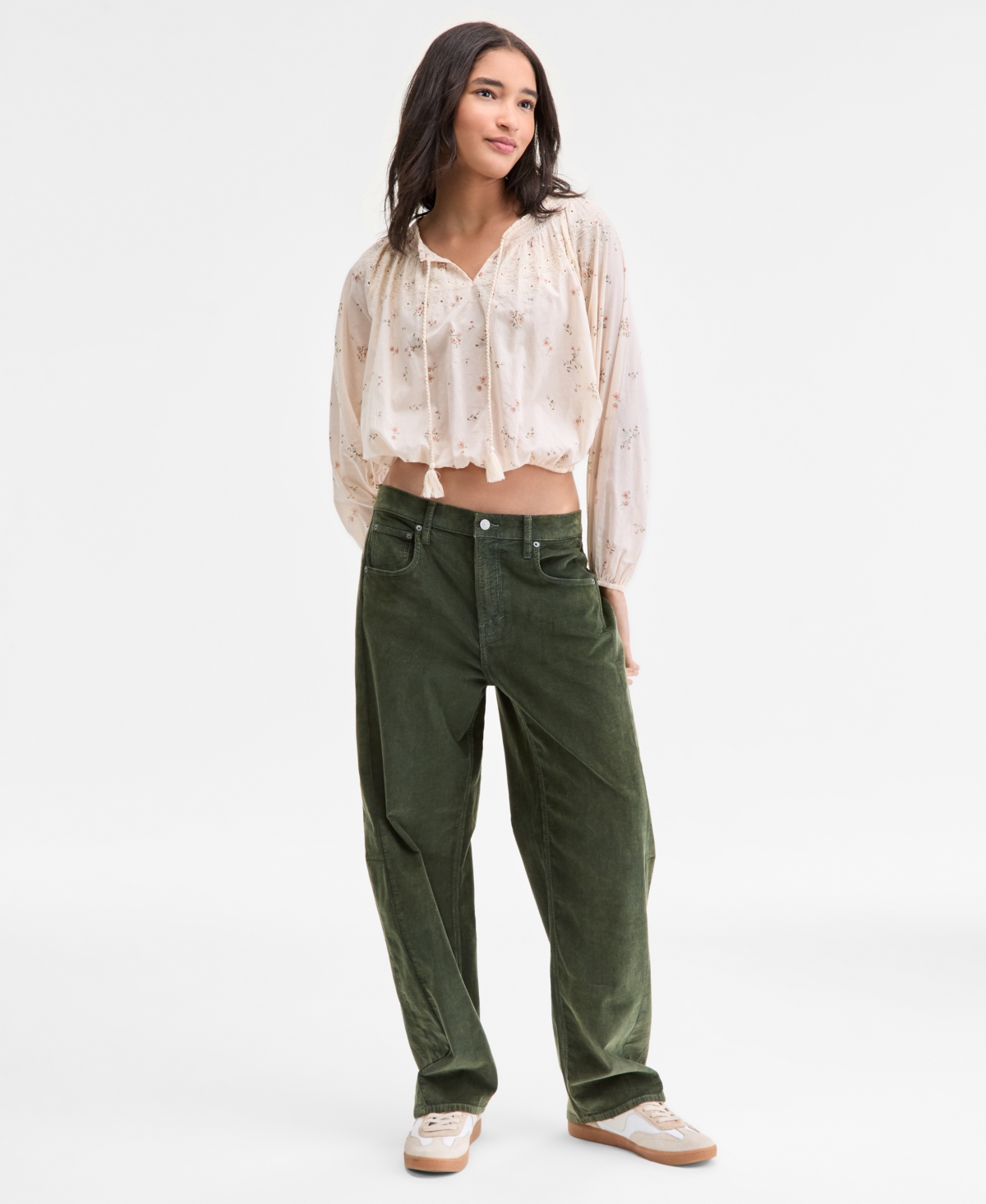 Click here for Lucky Brand Womens Mid-Rise Barrel-Leg Jeans - Dir... prices