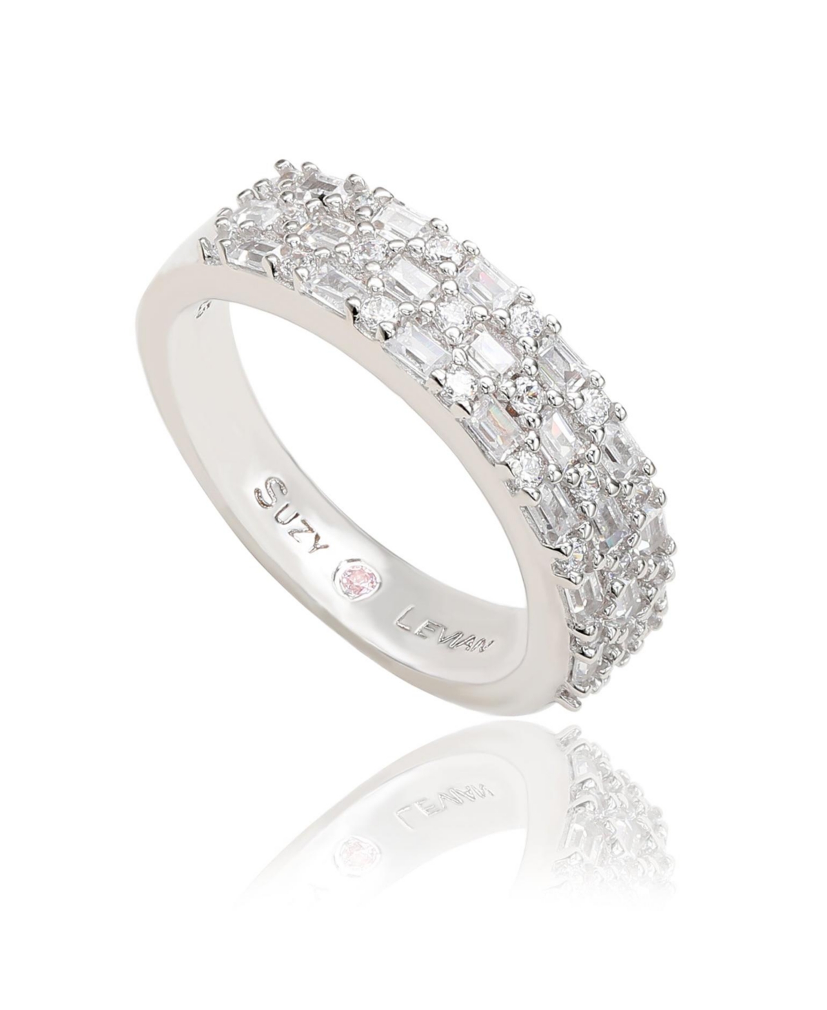 Click here for Suzy Levian Rose Sterling Silver Red and White Cub... prices