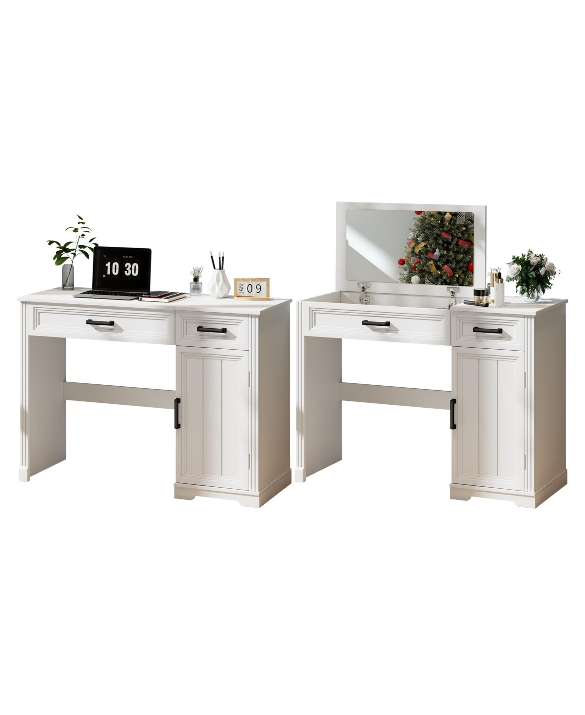 Click here for Vlsrka Vanity desk with mirror and storage drawers... prices