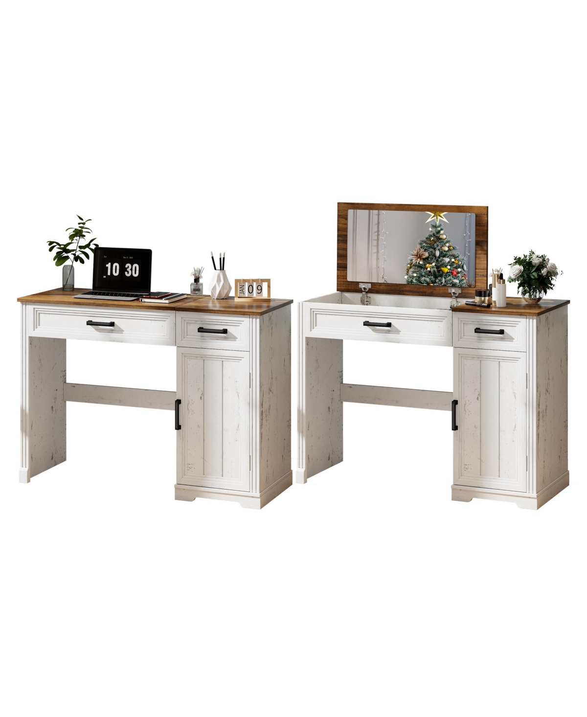 Click here for Vlsrka Vanity desk with mirror and storage drawers... prices