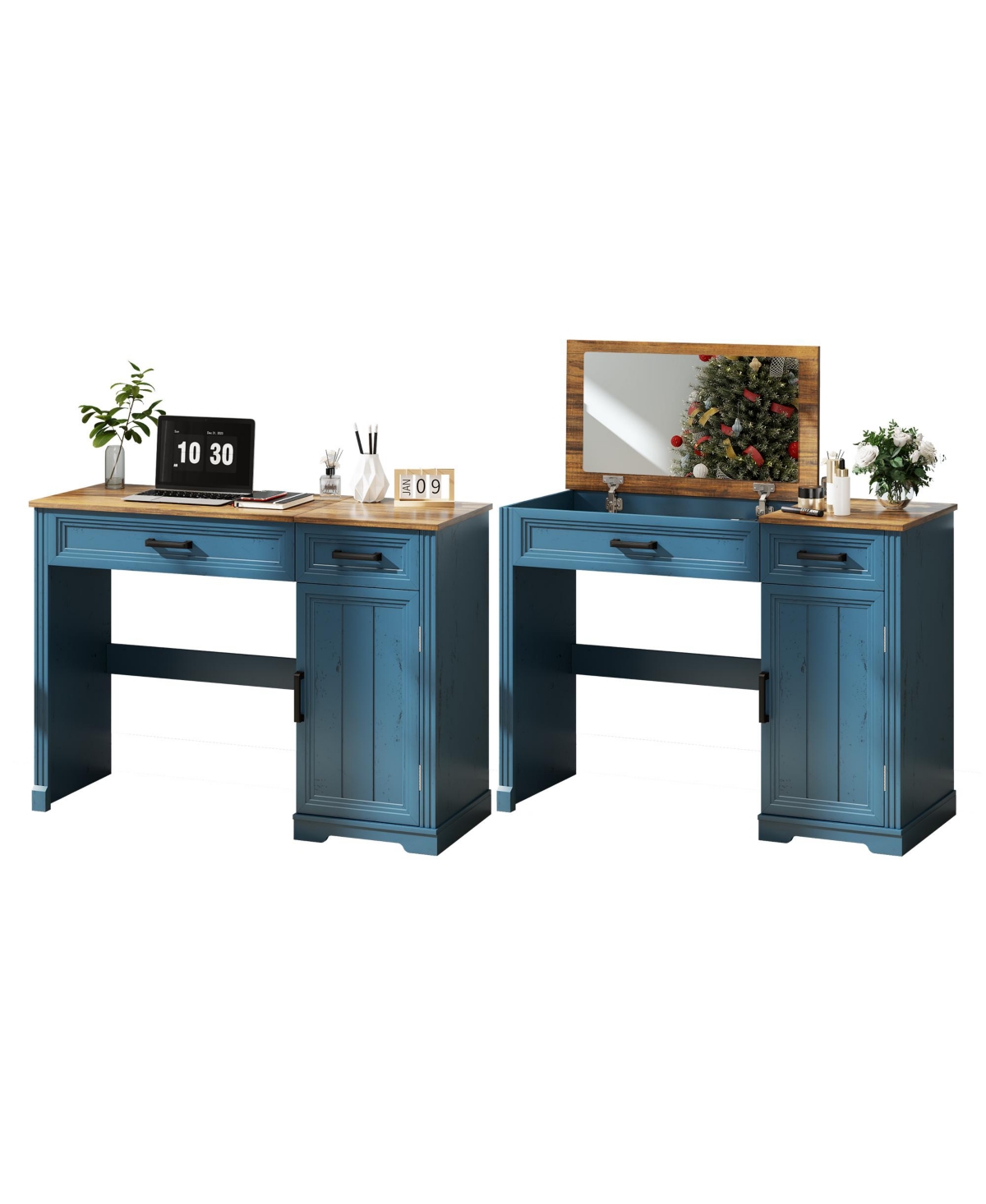 Click here for Vlsrka Vanity desk with mirror and storage drawers... prices