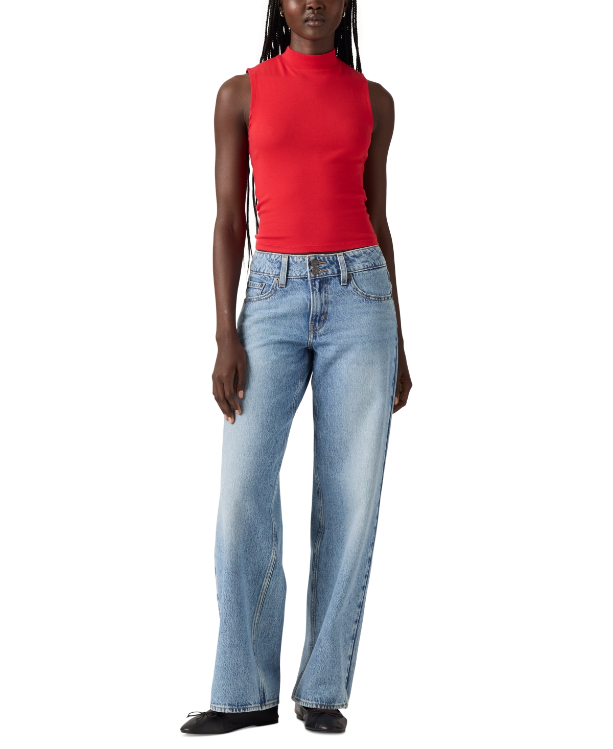 Click here for Levis Womens Super-Low Double-Button Relaxed-Fit D... prices