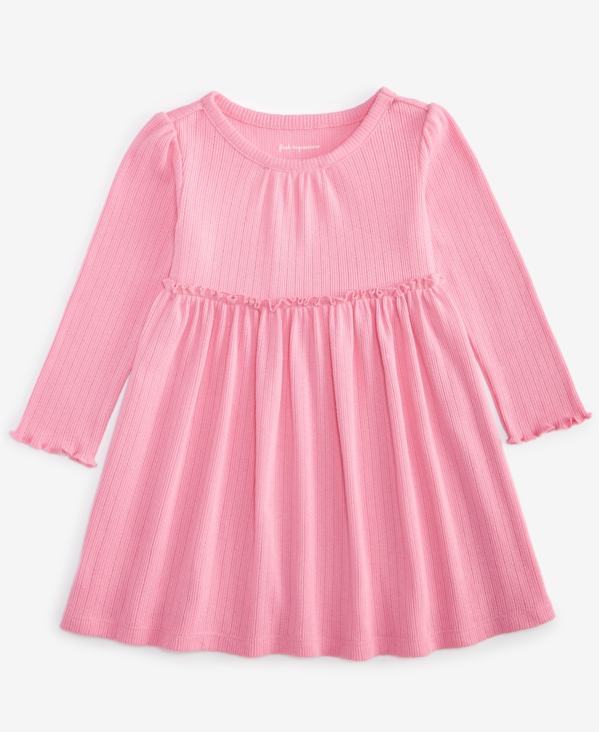 Click here for First Impressions Baby Girls Long-Sleeve Solid Poi... prices