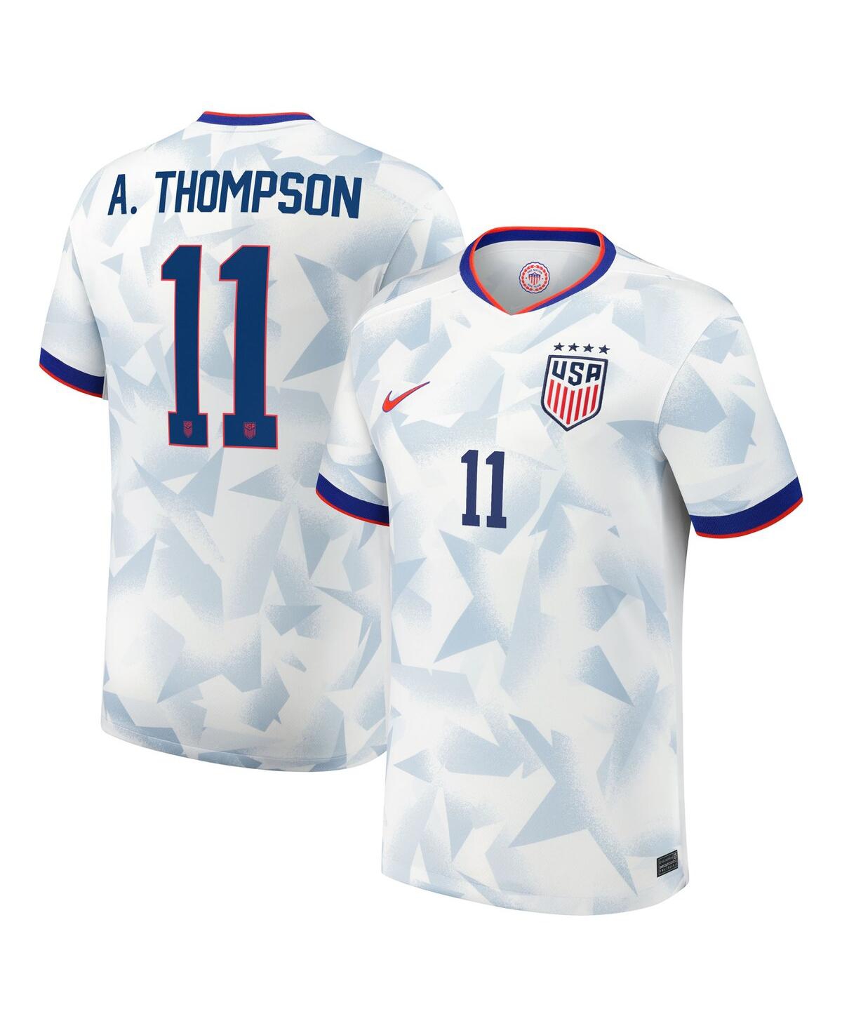 Click here for Nike Mens Alyssa Thompson White Uswnt 2025 Home Re... prices