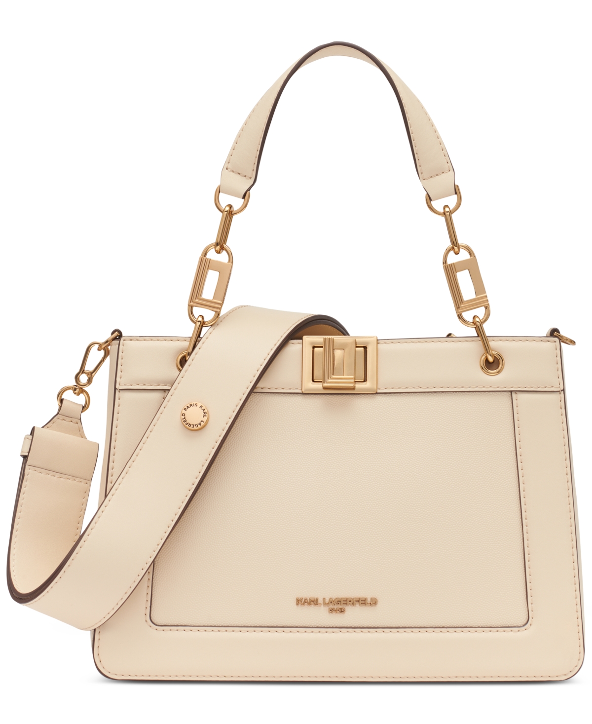 Click here for Karl Lagerfeld Paris Ivette Leather Satchel - Brie prices