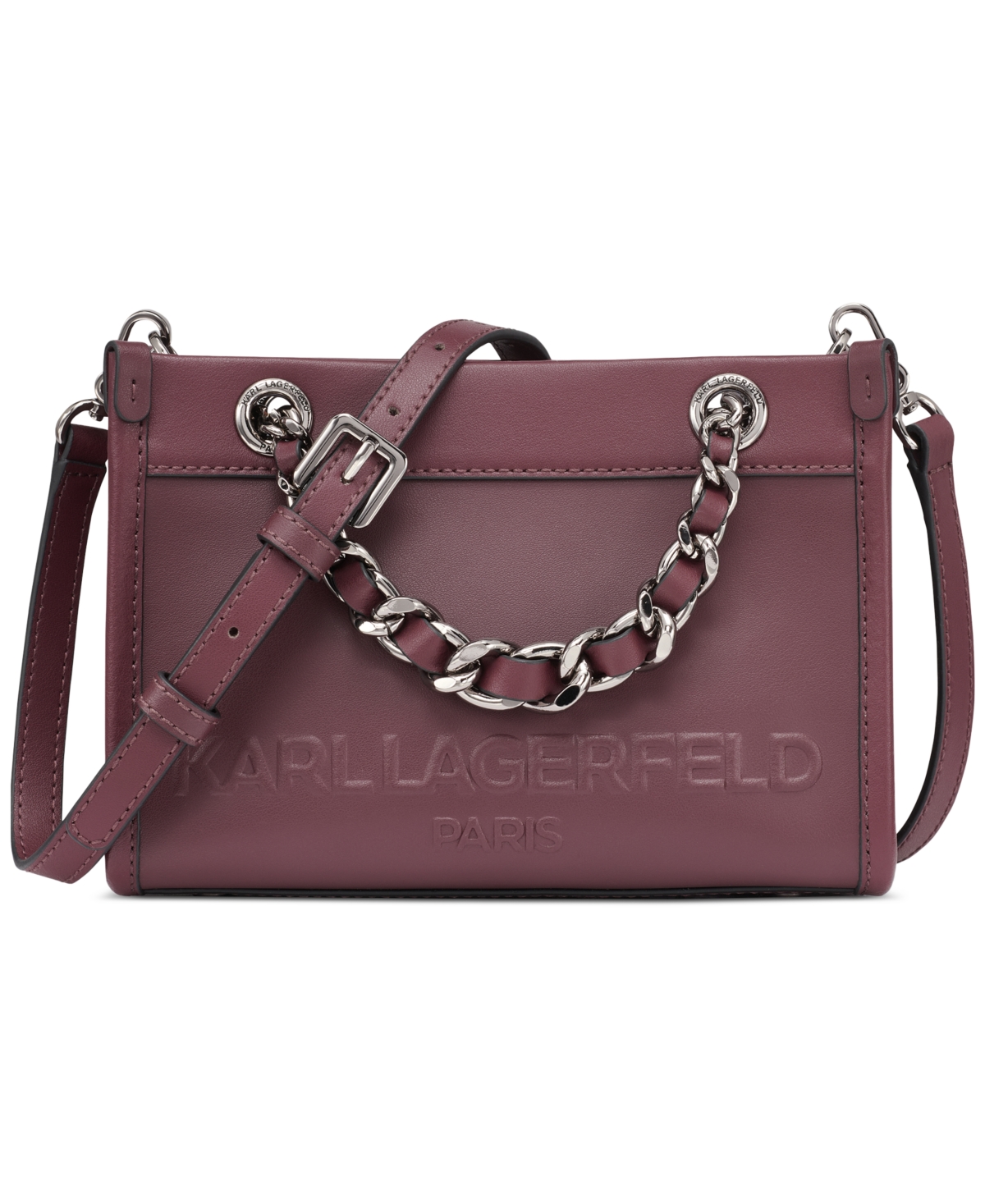 Click here for Karl Lagerfeld Paris Savoie Leather Crossbody - Ra... prices