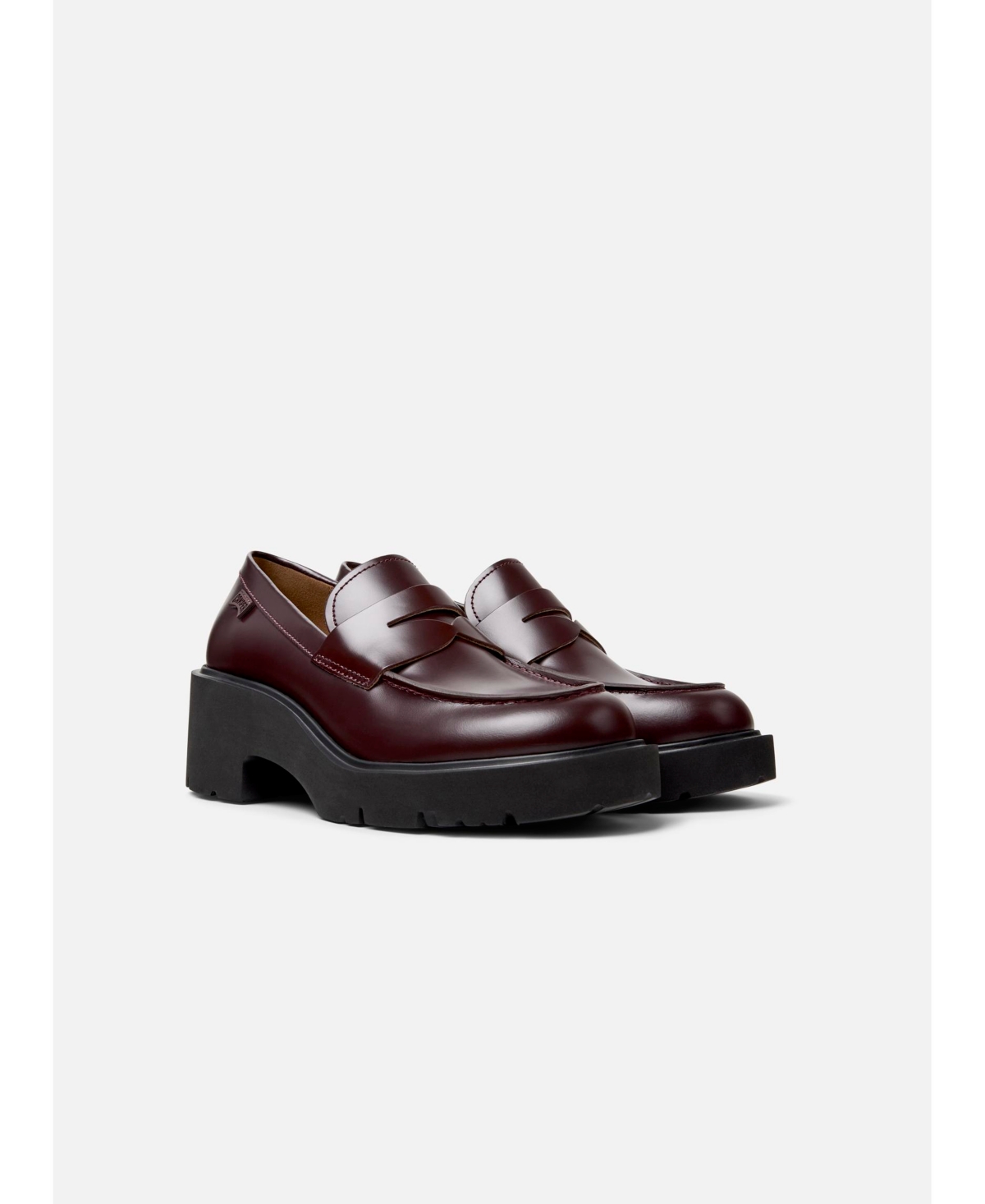 Click here for Camper Milah Leather Shoes - Burgundy prices