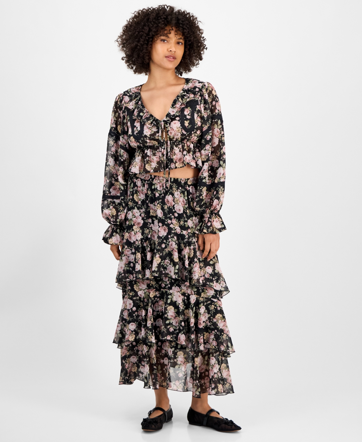 Click here for And Now This Womens Tiered Ruffle Midi Skirt  Macy... prices