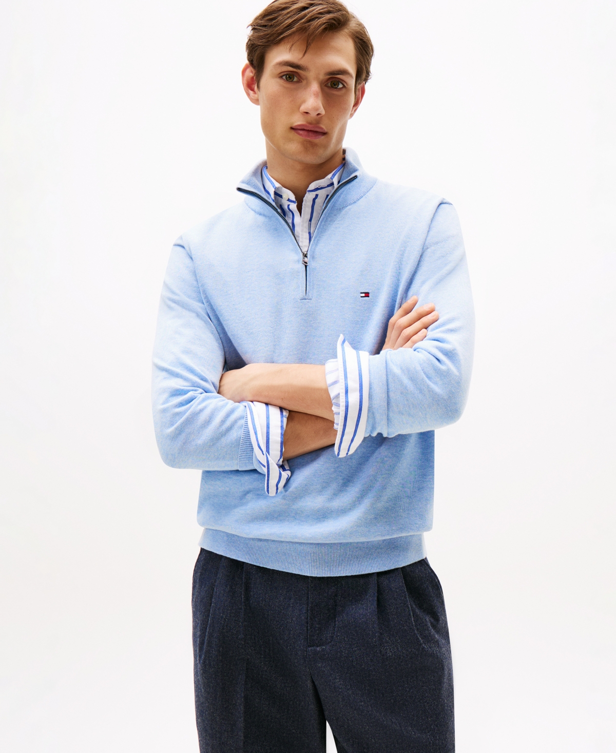Click here for Tommy Hilfiger Mens Essential Quarter-Zip Pullover... prices