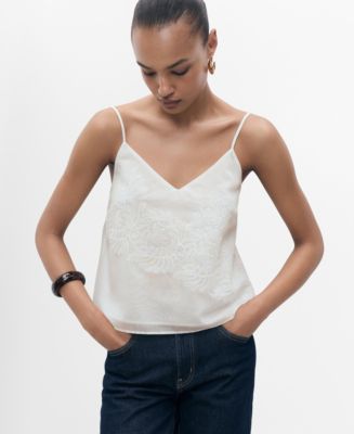 Mango Women's Lace Strap Top - Macy's