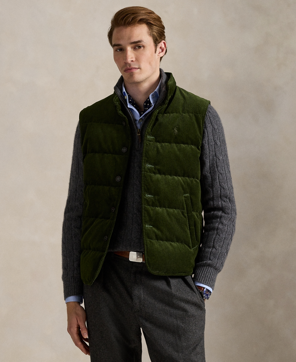 Click here for Polo Ralph Lauren Mens Quilted Corduroy Vest - Cou... prices