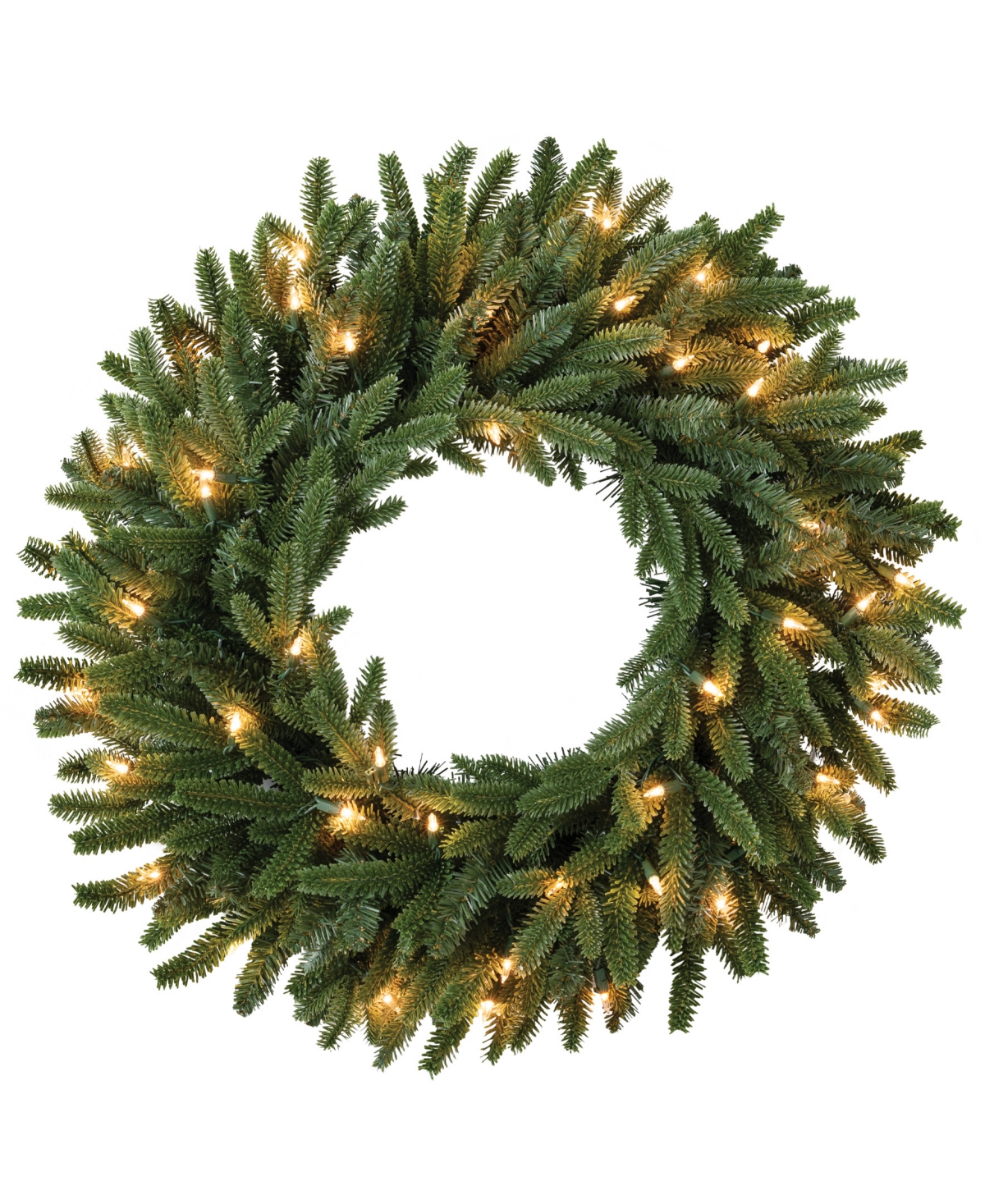 Click here for Balsam 26 Hill Fraser Fir Pre-Lit Wreath - Green prices