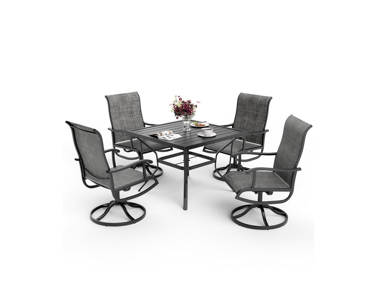 Click here for Outdoor 5-Piece Metal Patio Dining Set with and 4... prices