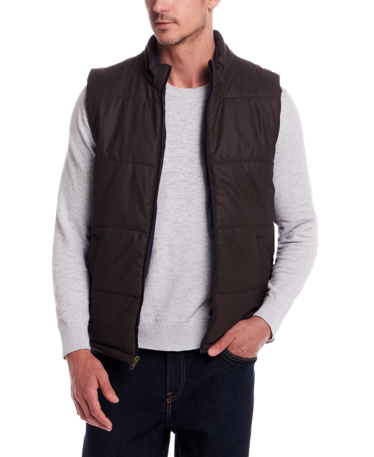 Click here for Weatherproof Vintage Mens Matte Zip Front Puffer V... prices