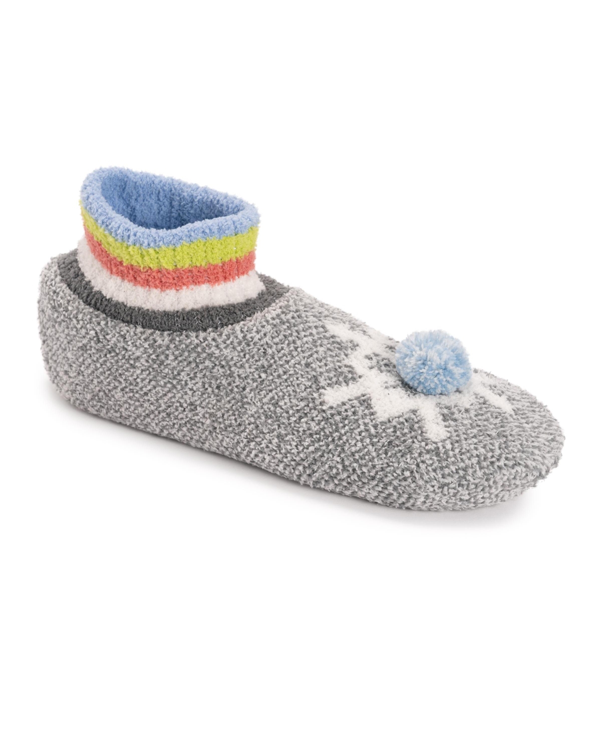 Click here for Muk Luks Womens Cozy Ribbed Cuff Booties - Charcoa... prices