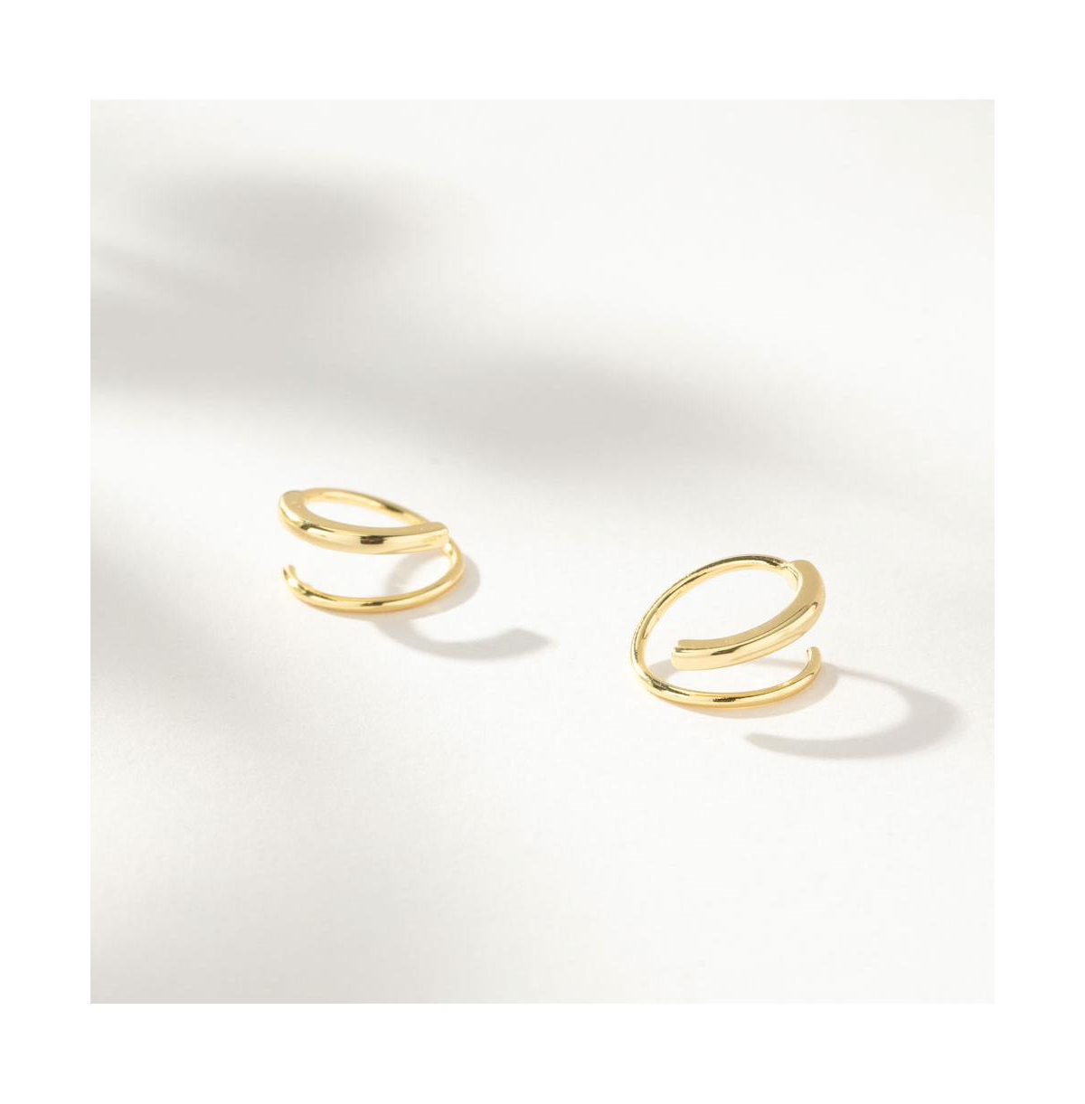 Click here for 14k Gold-Plated Seeing Double Earrings - Gold prices