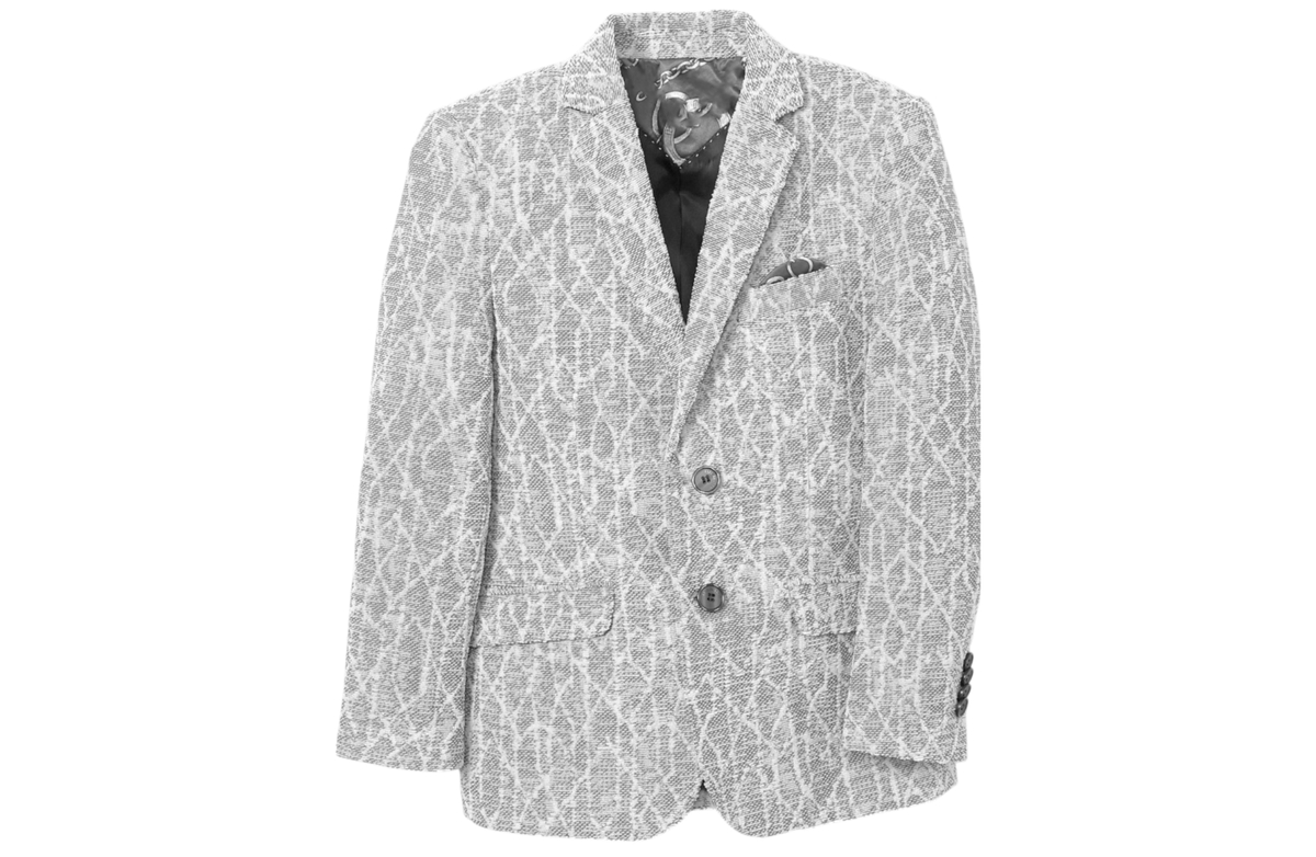 Click here for Elie Balleh Boys Blue Slim Fit Geometric Pattern B... prices