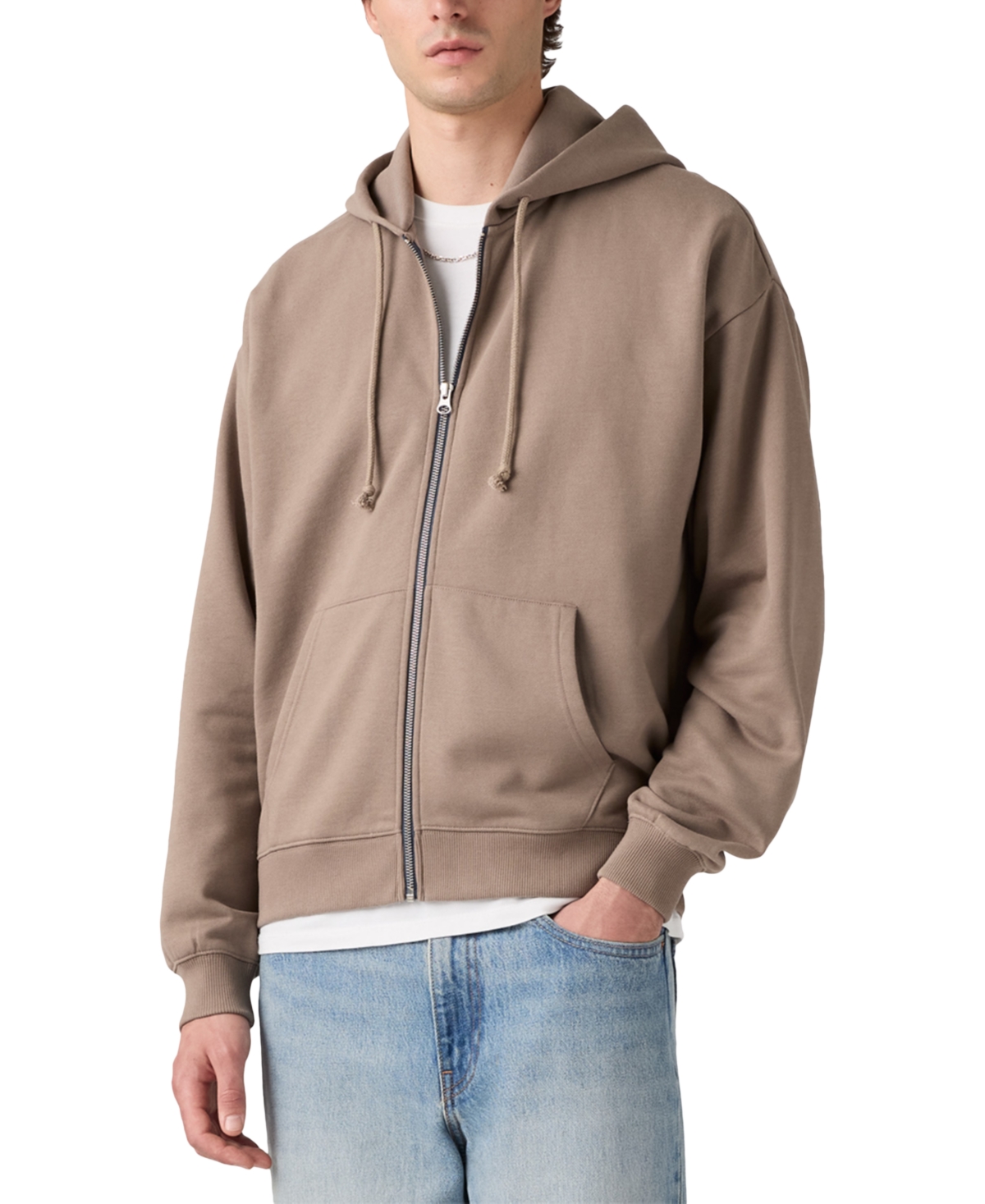 Click here for Levis Mens Relaxed Fit Cropped Full-Zip Hoodie - F... prices