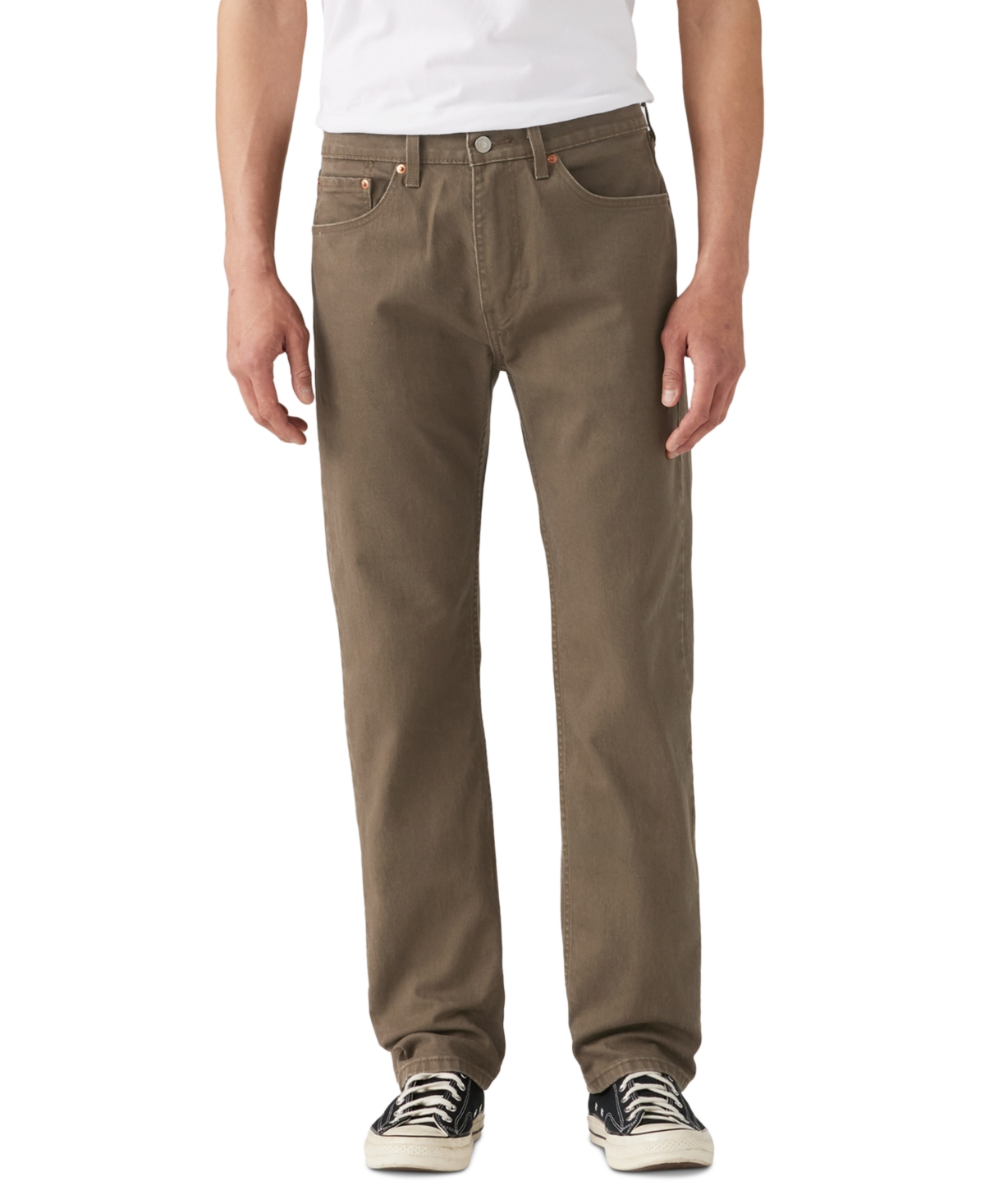 Click here for Levis Mens 505 Regular Fit Stretch Jeans - Canteen prices