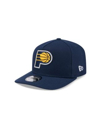 New Era Men's Navy Indiana Pacers Core Logo A-Frame 9FIFTY Snapback Hat ...