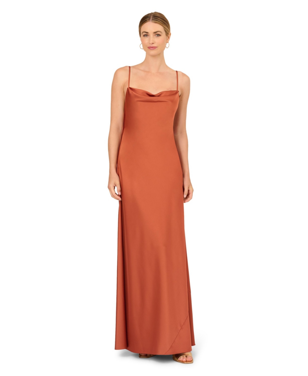 Click here for Adriana Womens Satin Cowl-Neck Sleeveless Long A-L... prices
